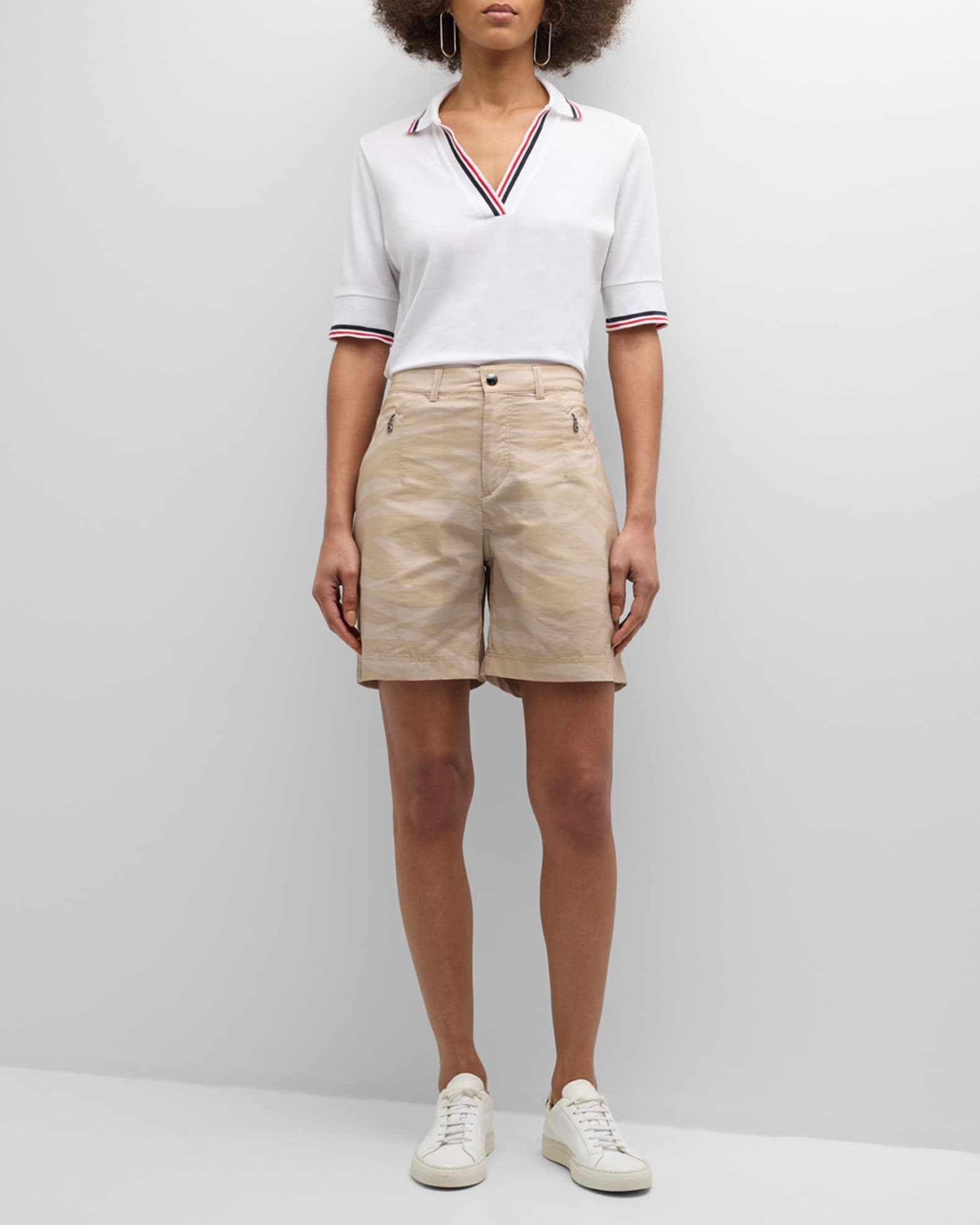 Bogner Lora Zebra Water-Repellent Functional Shorts | Neiman Marcus
