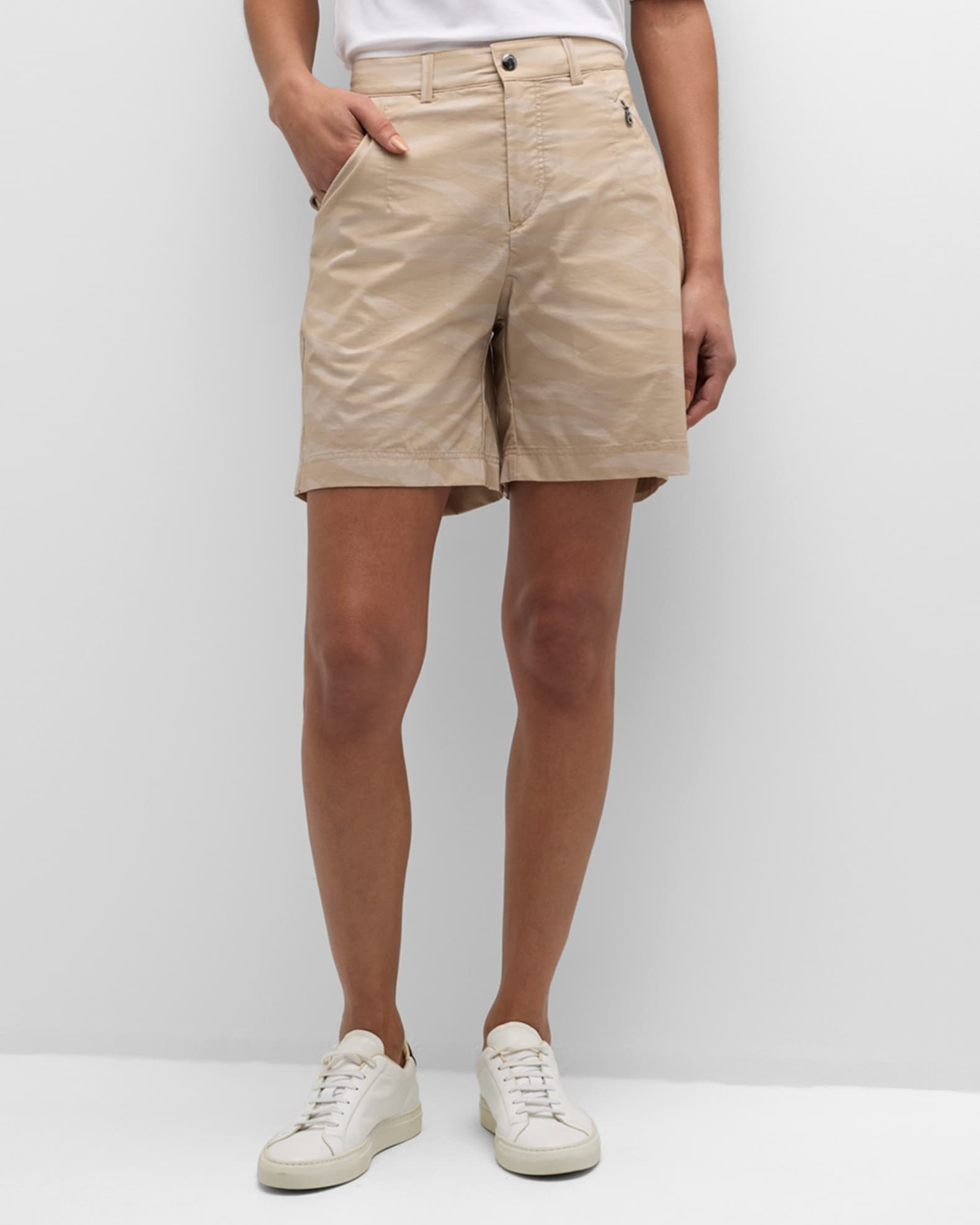 Bogner Lora Zebra Water-Repellent Functional Shorts | Neiman Marcus