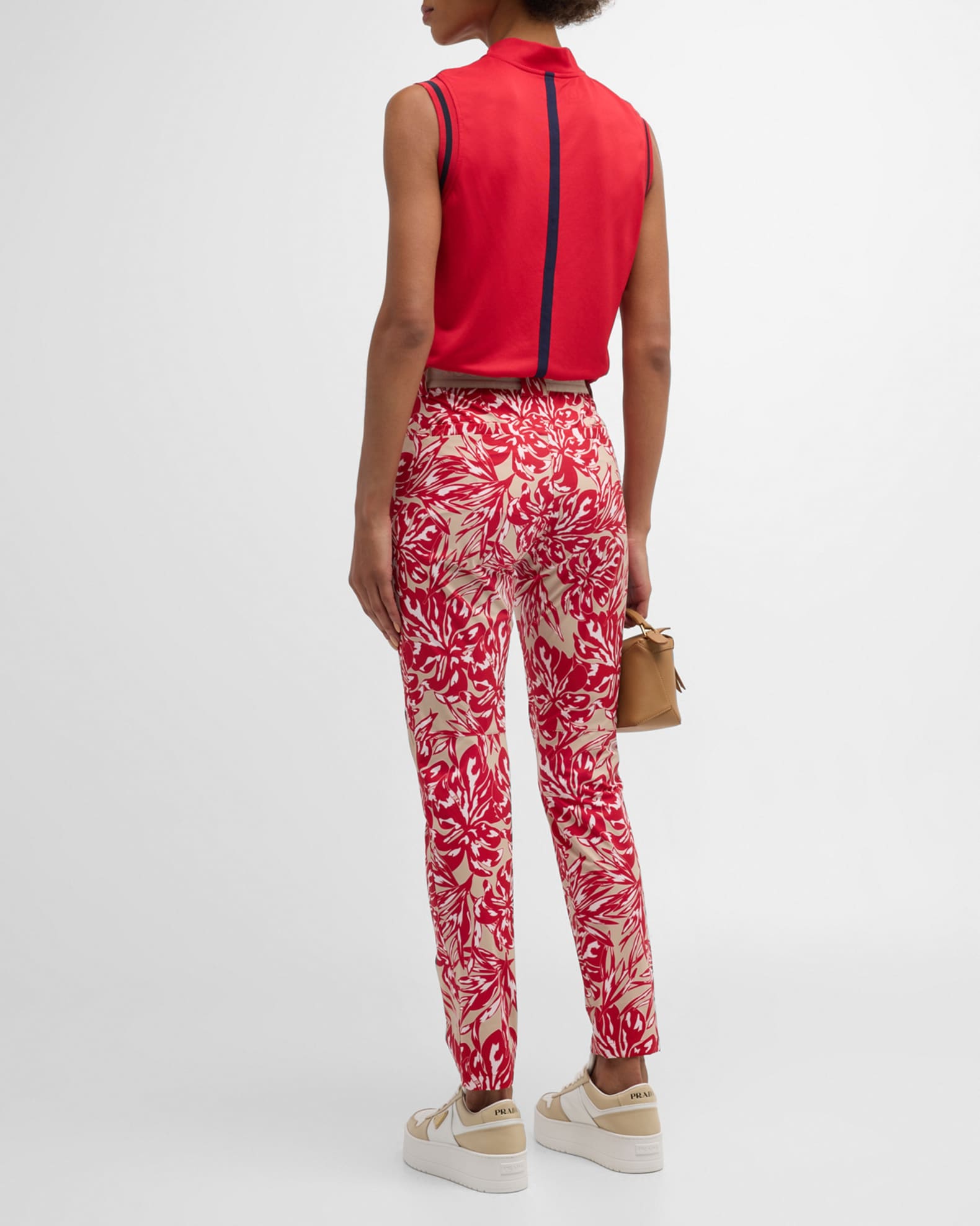 Bogner Tessi Water-Repellent Floral Logo Jacquard Pants | Neiman Marcus