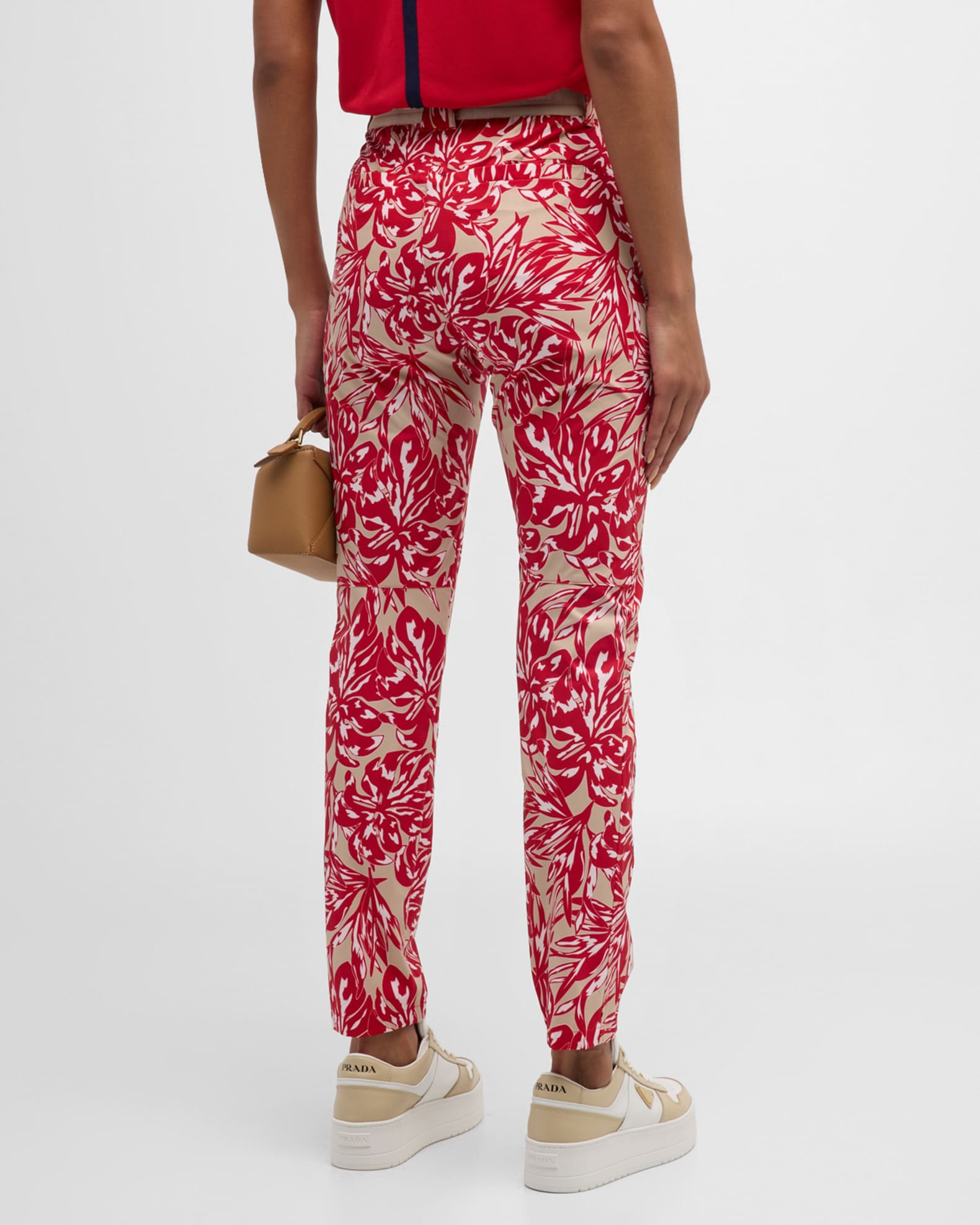 Bogner Tessi Water-Repellent Floral Logo Jacquard Pants | Neiman Marcus