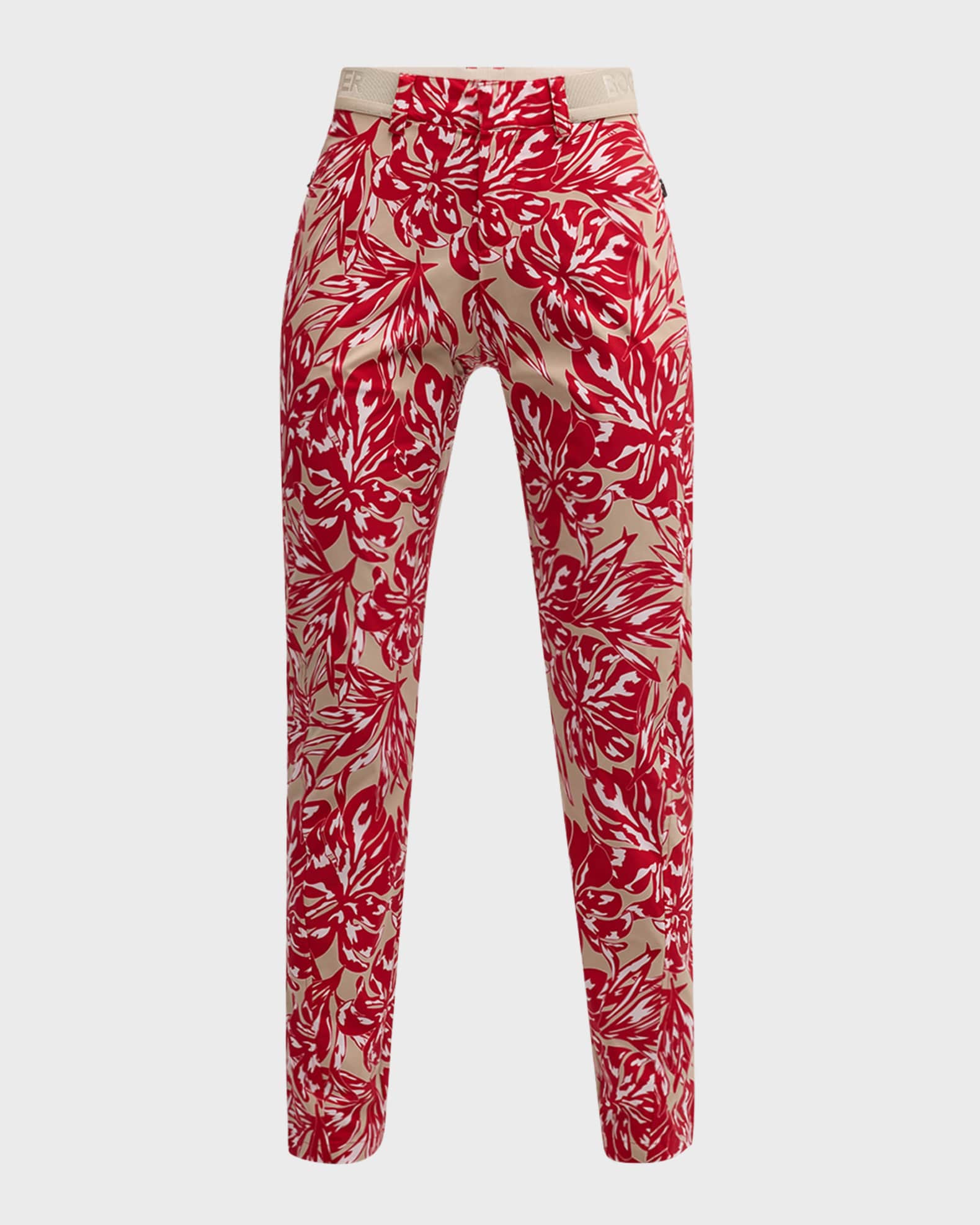 Bogner Tessi Water-Repellent Floral Logo Jacquard Pants | Neiman Marcus