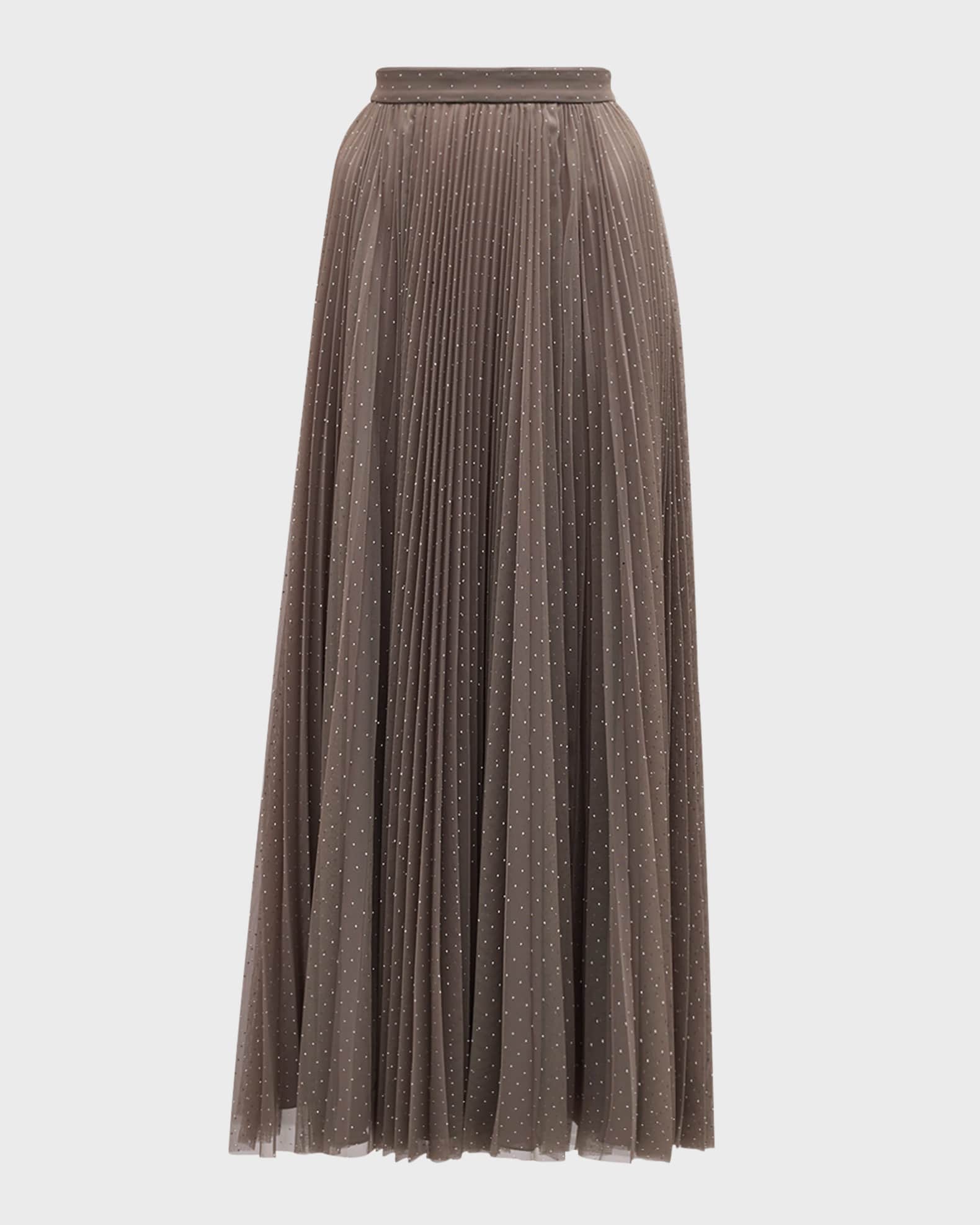 Altuzarra Sif Strass Embellished Pleated Tulle Maxi Skirt | Neiman Marcus
