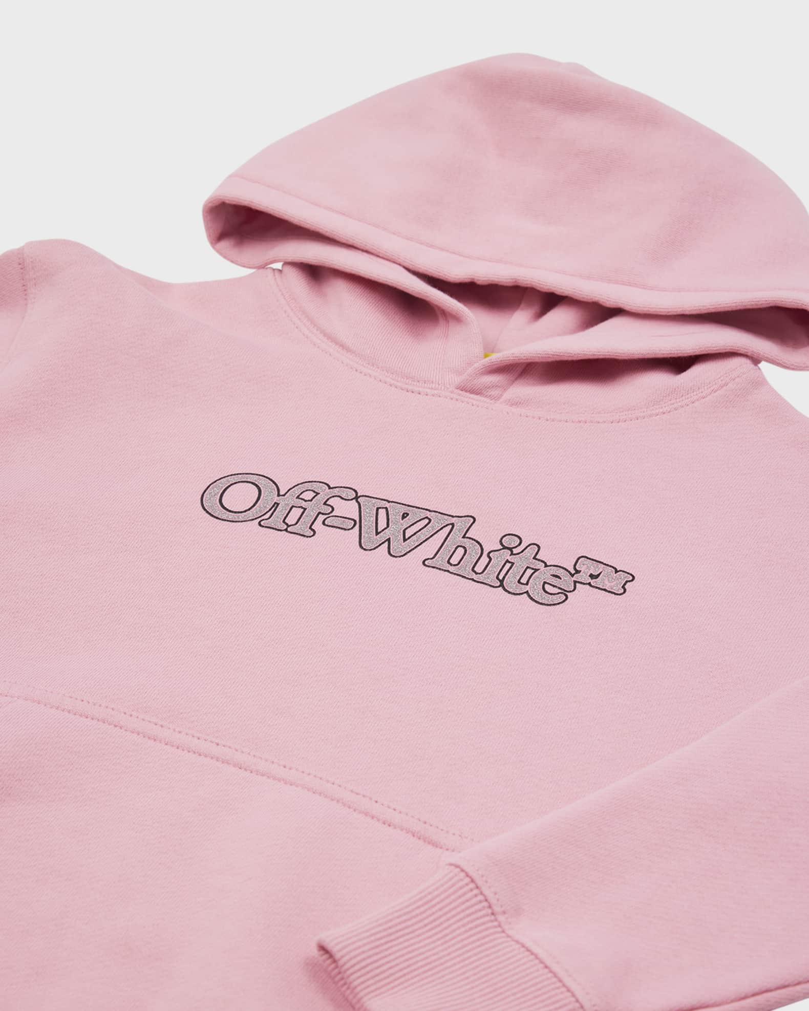 Girl's Bookish Glitter Logo-Print Hoodie | Neiman Marcus