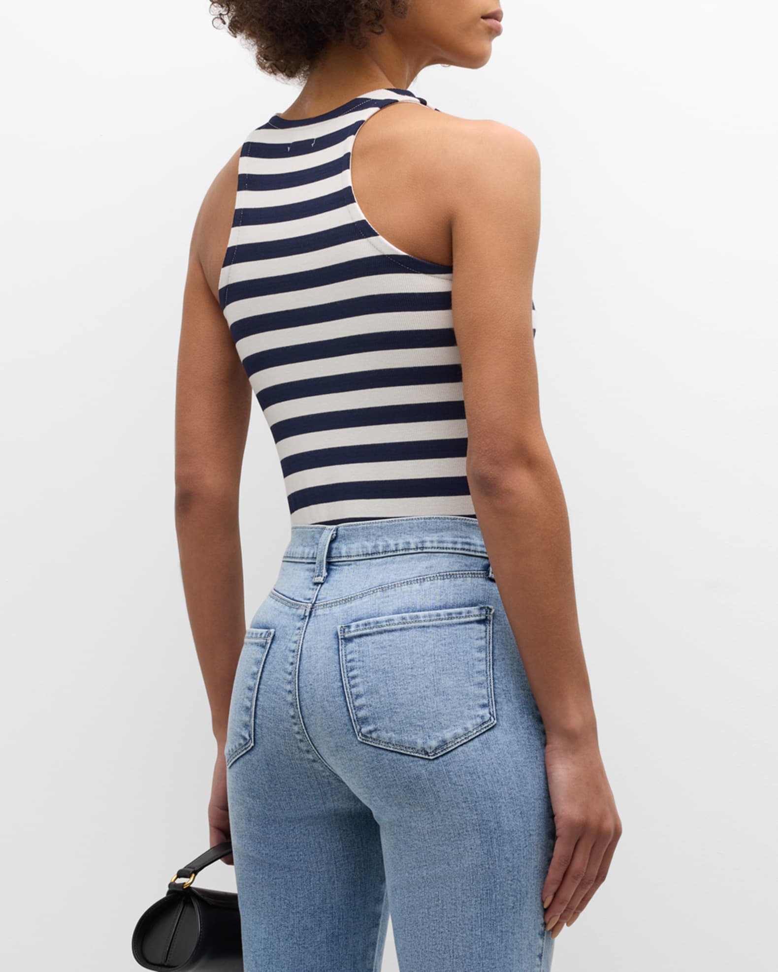 L'Agence Nia Stripe Racerback Tank Top | Neiman Marcus