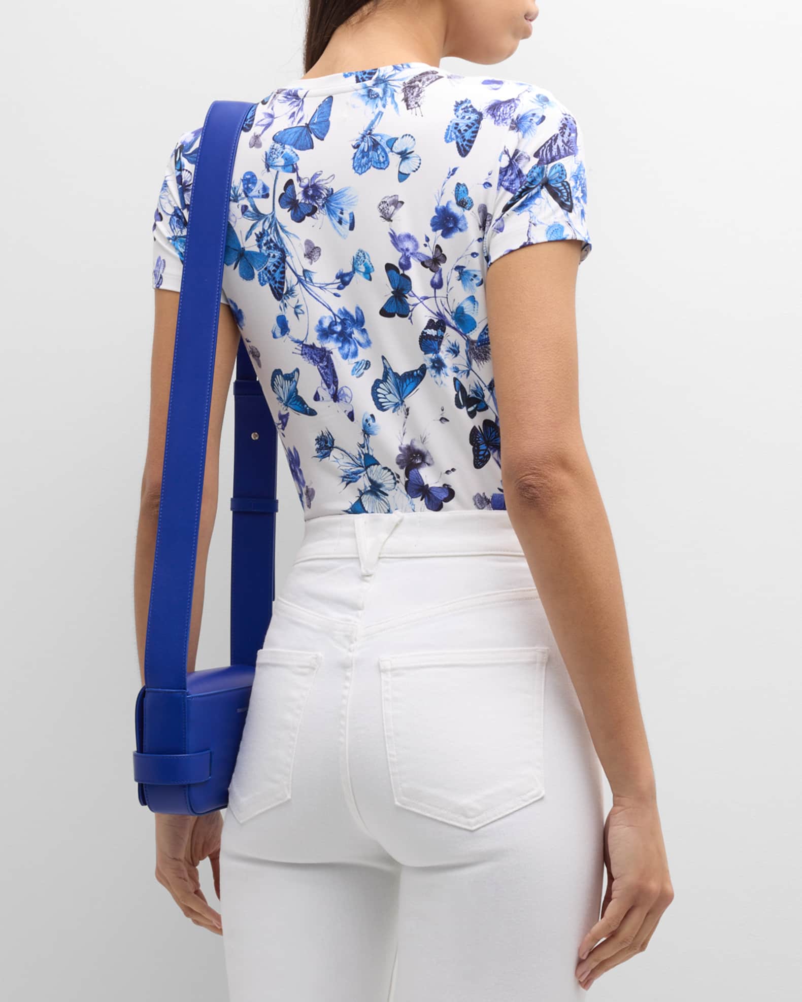 L'Agence Ressi Short-Sleeve Butterfly Tee | Neiman Marcus