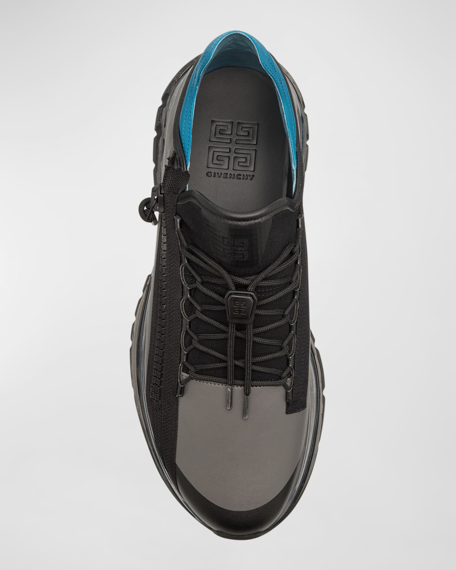 Givenchy Men's Spectre Leather Zip Runner Sneakers | Neiman Marcus