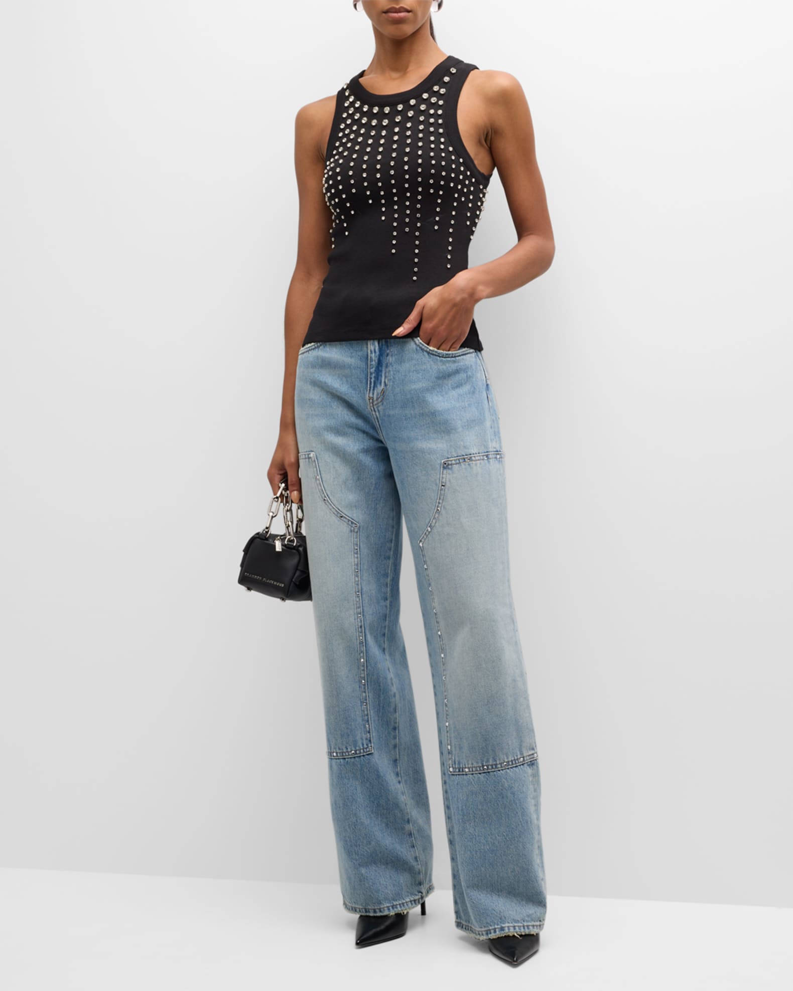 Des Phemmes Embellished Tank Top | Neiman Marcus