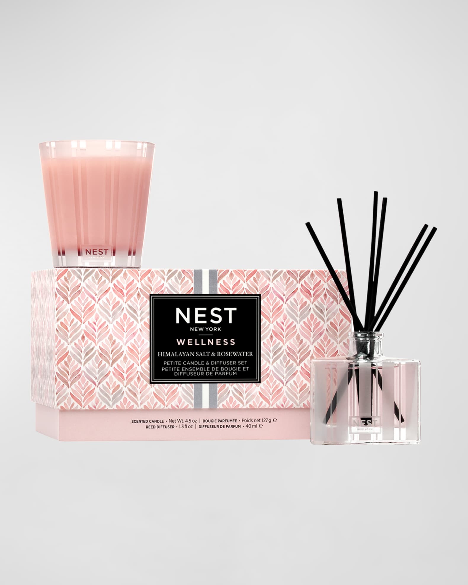 NEST New York Himalayan Salt & Rosewater Petite Candle & Petite Reed ...