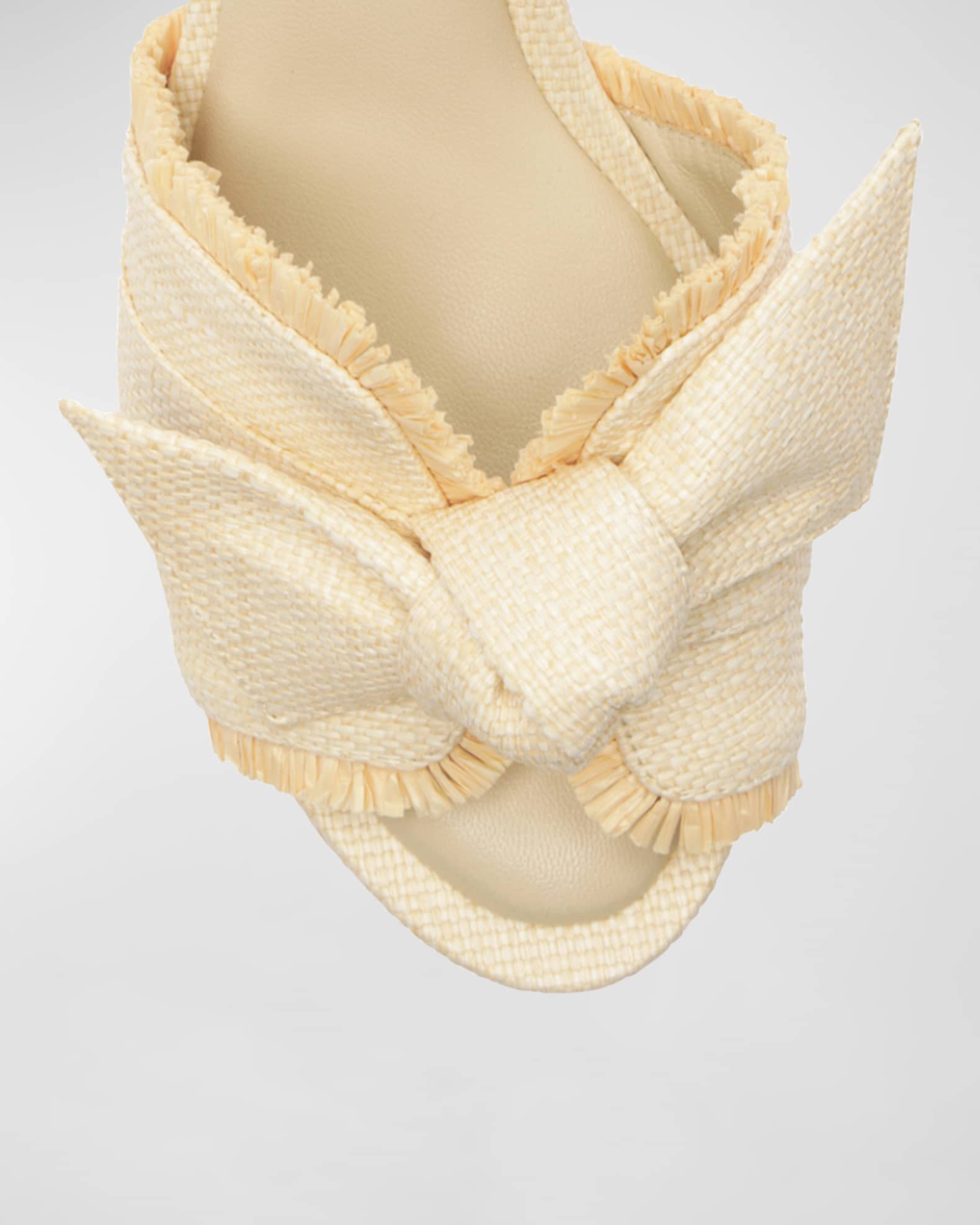 Alexandre Birman Maxi Clarita Raffia Knot Platform Sandals | Neiman Marcus