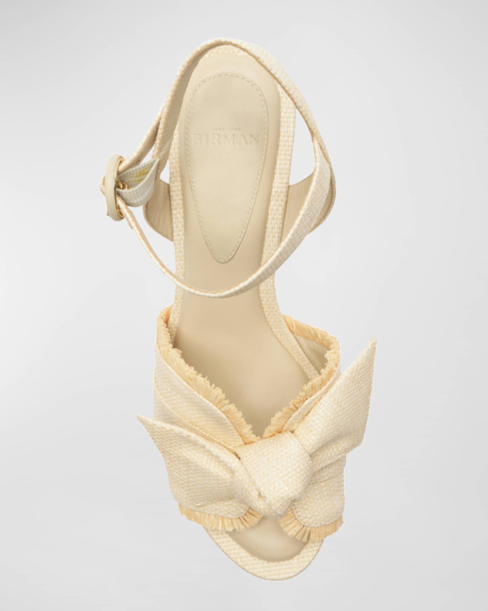 Alexandre Birman Maxi Clarita Raffia Knot Platform Sandals | Neiman Marcus