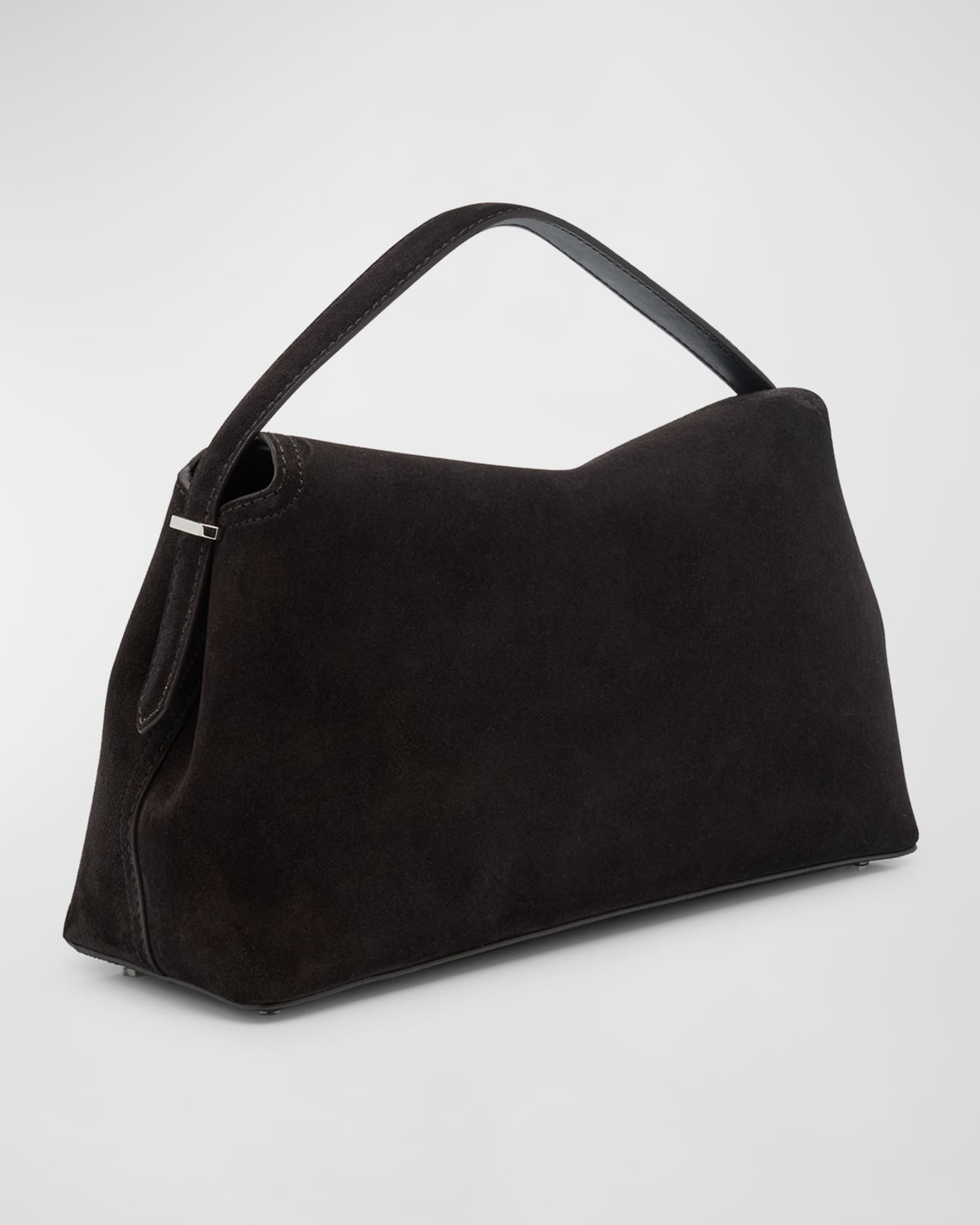 T-Lock Suede Top-Handle Bag | Neiman Marcus