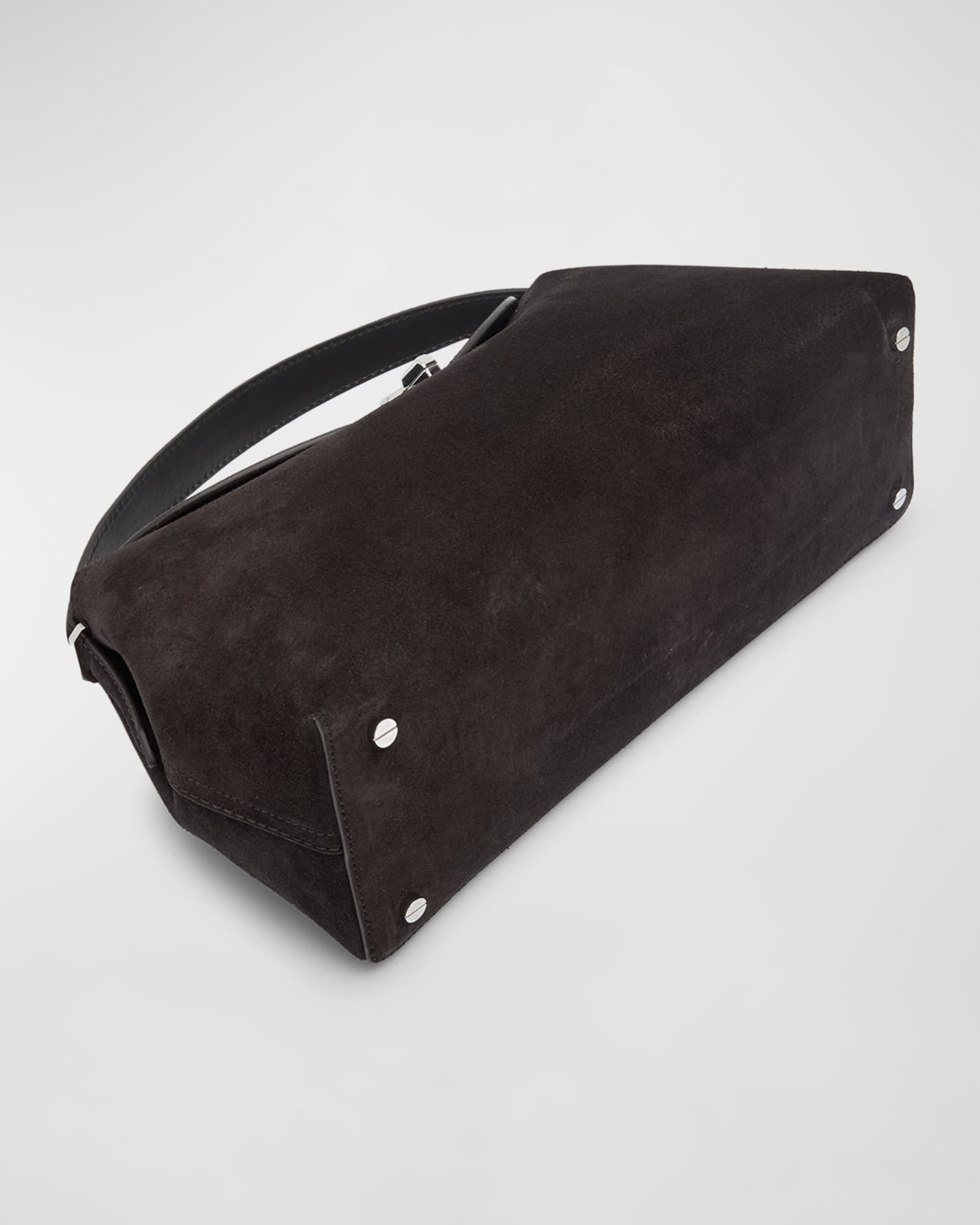 T-Lock Suede Top-Handle Bag | Neiman Marcus