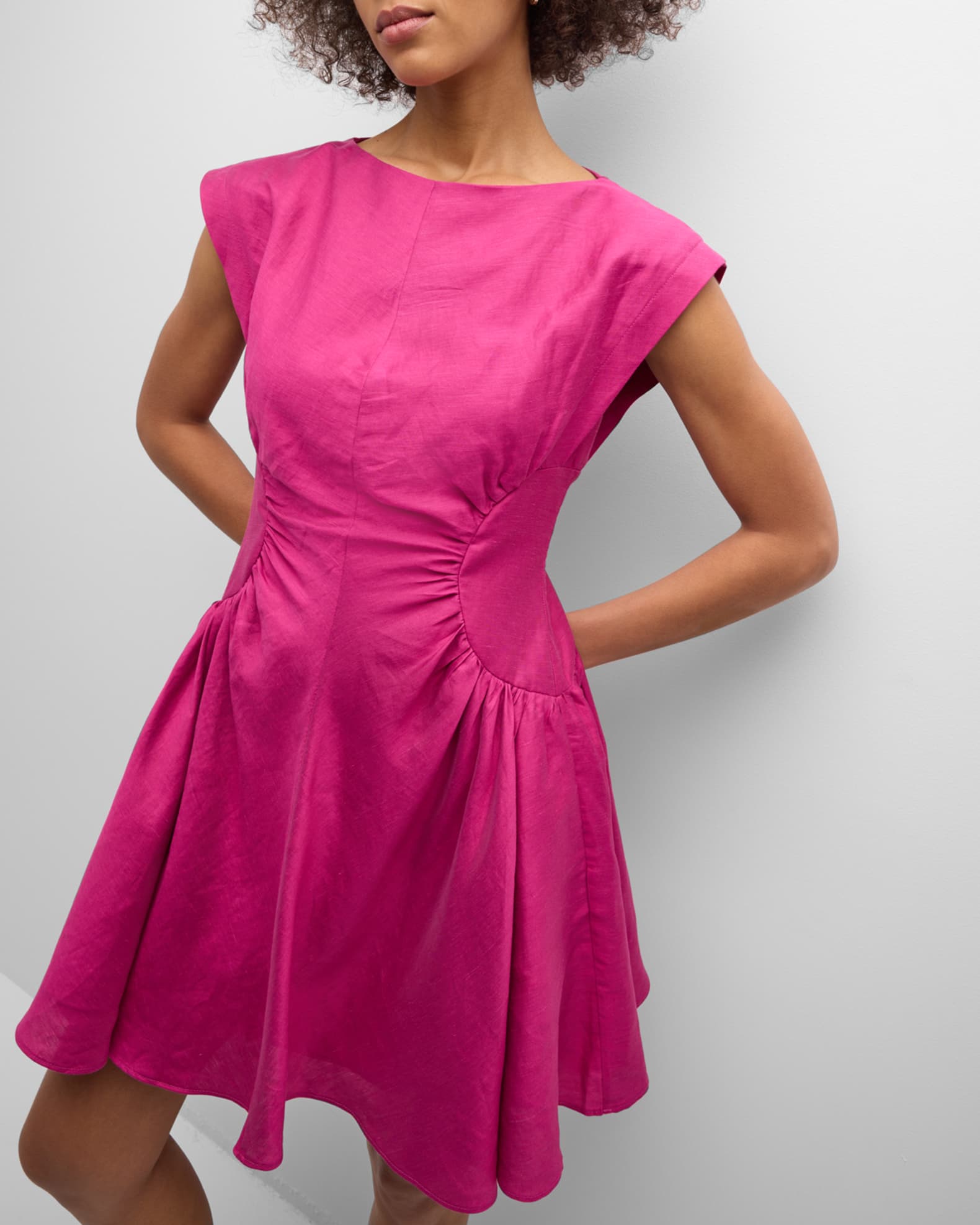 Acler Emery High-Neck Mini Dress | Neiman Marcus