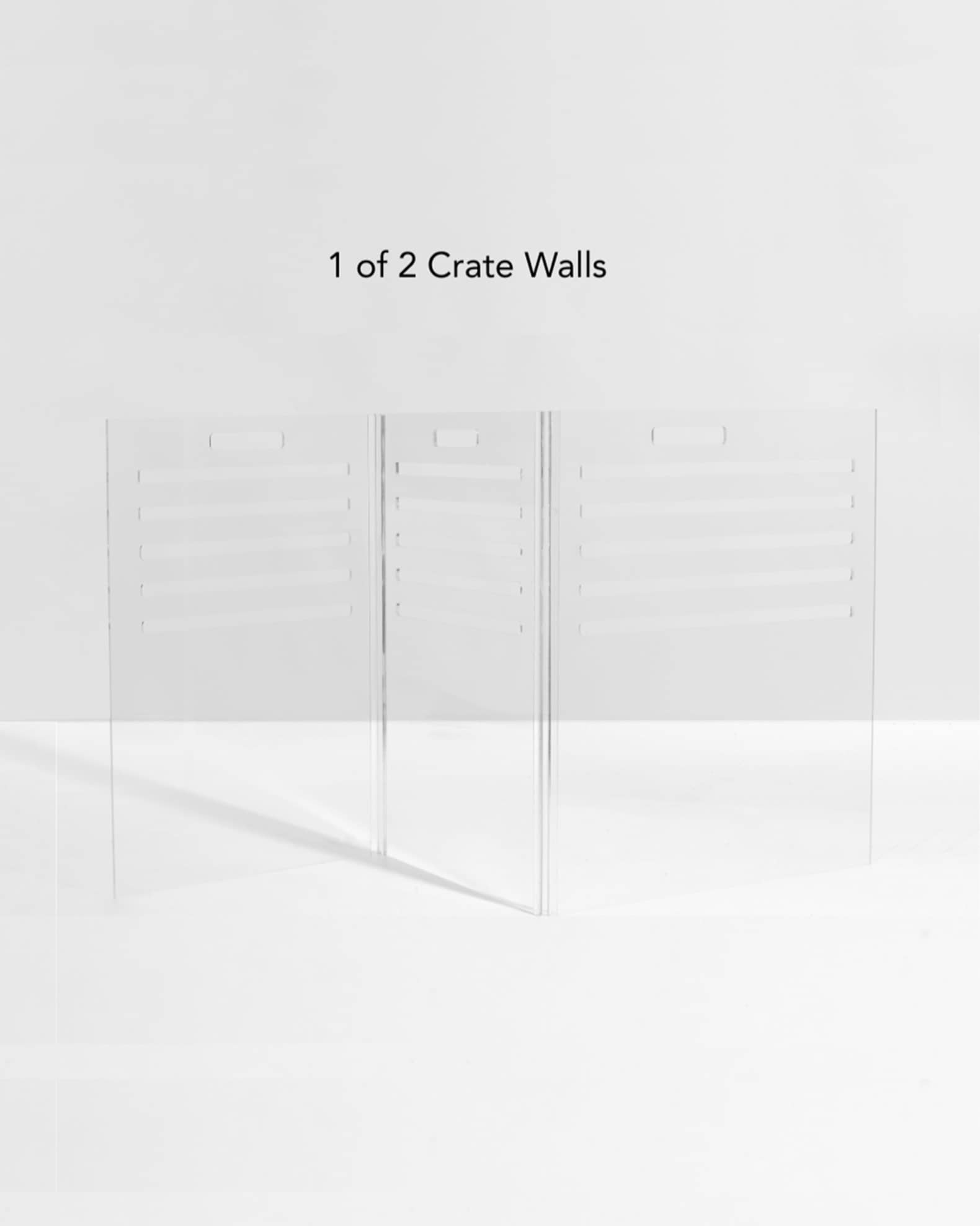 HIDDIN Small Clear View Pet Crate with Silver Latches | Neiman Marcus