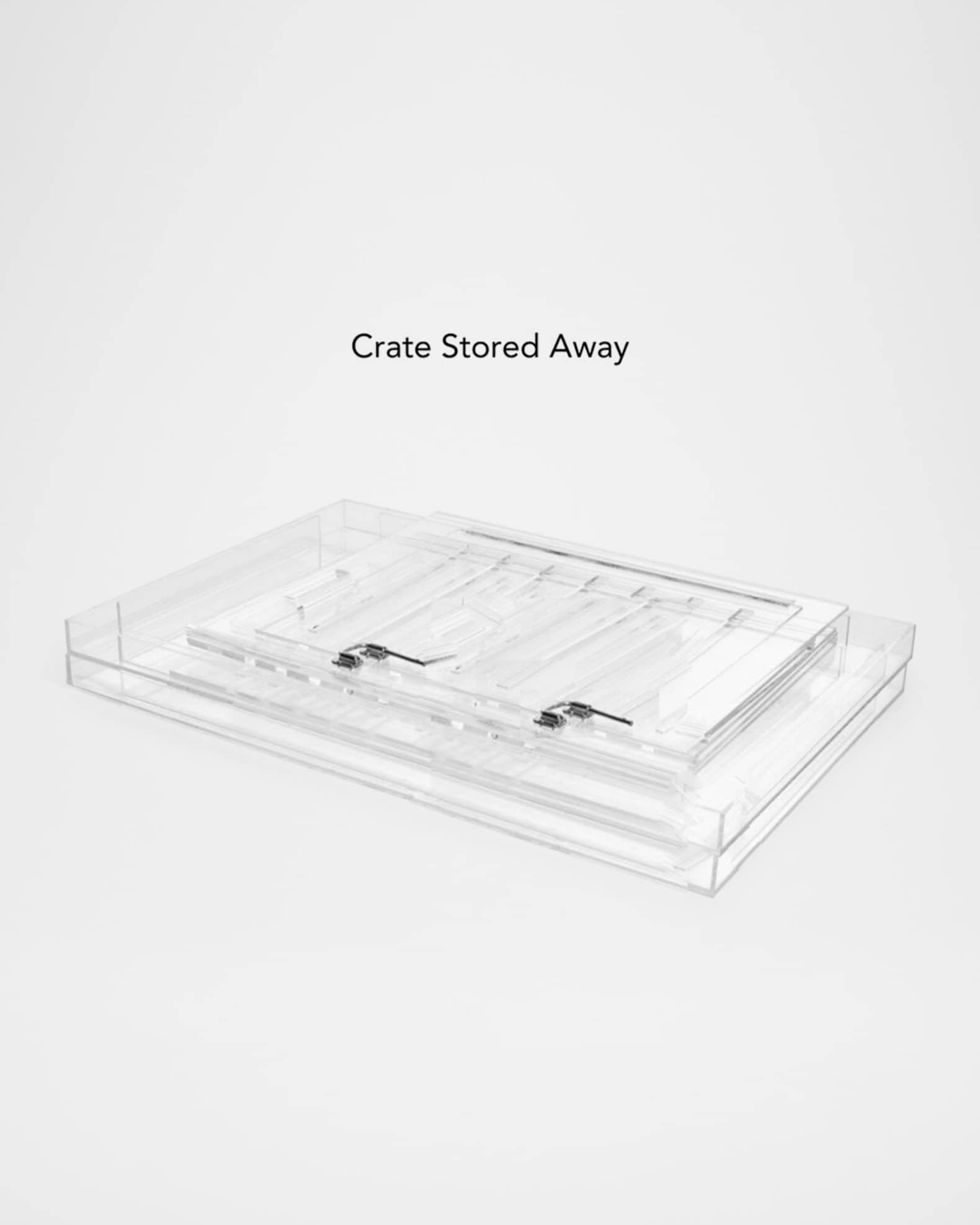 HIDDIN Small Clear View Pet Crate with Silver Latches | Neiman Marcus