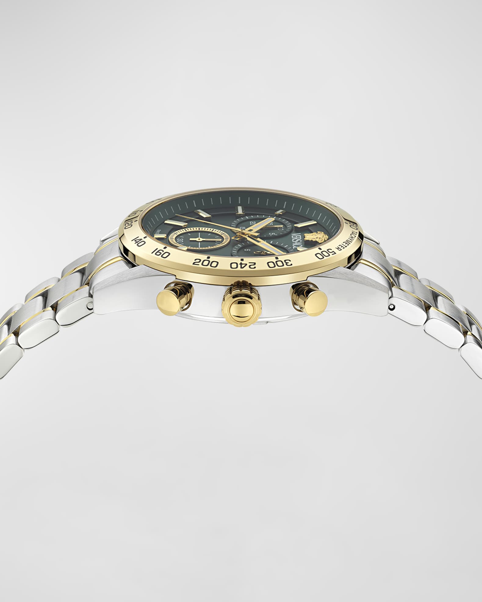 Versace Men's V-Code 41mm Two-Tone Chronograph Watch | Neiman Marcus