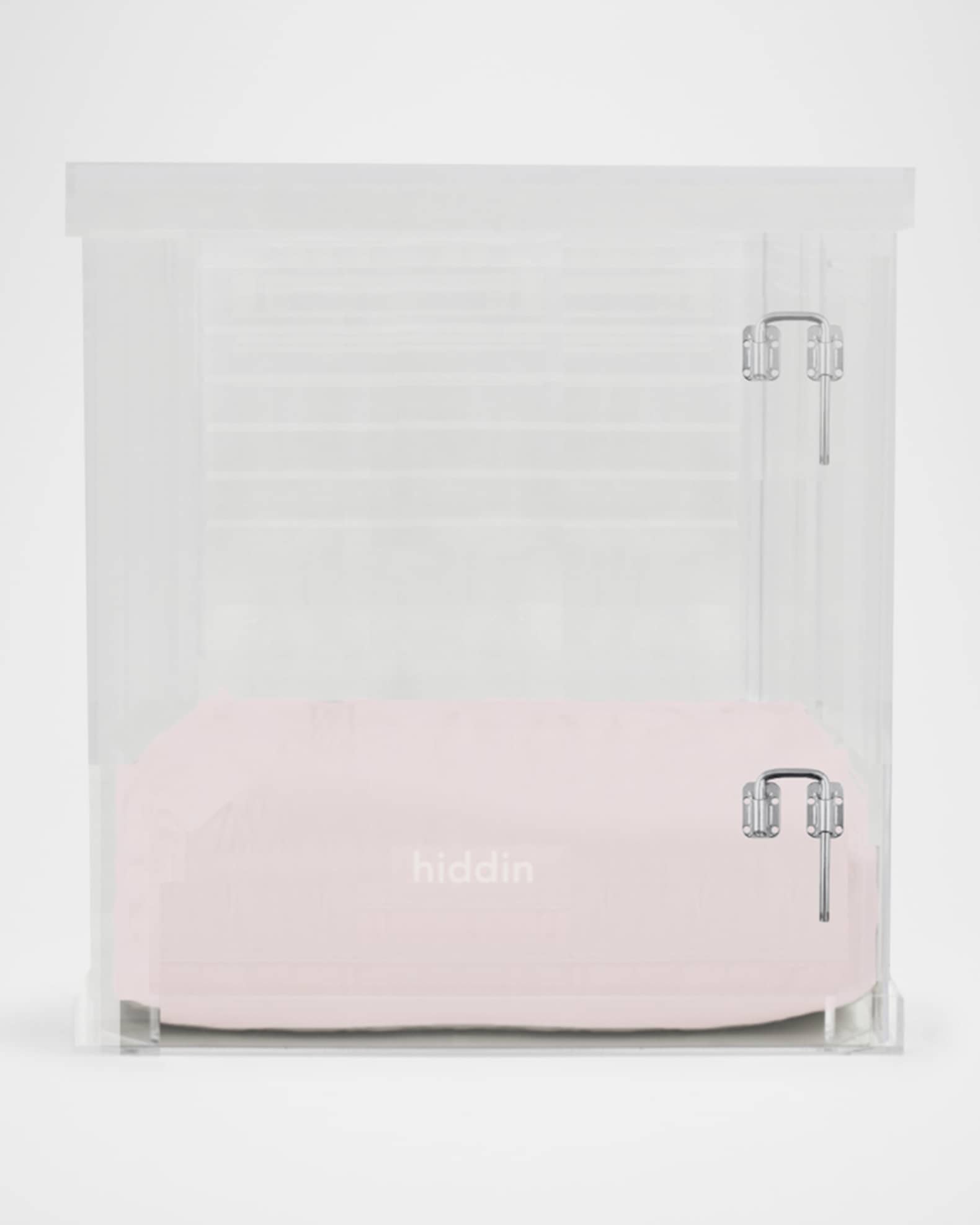 HIDDIN Medium Clear View Pet Crate With Silver Latch | Neiman Marcus