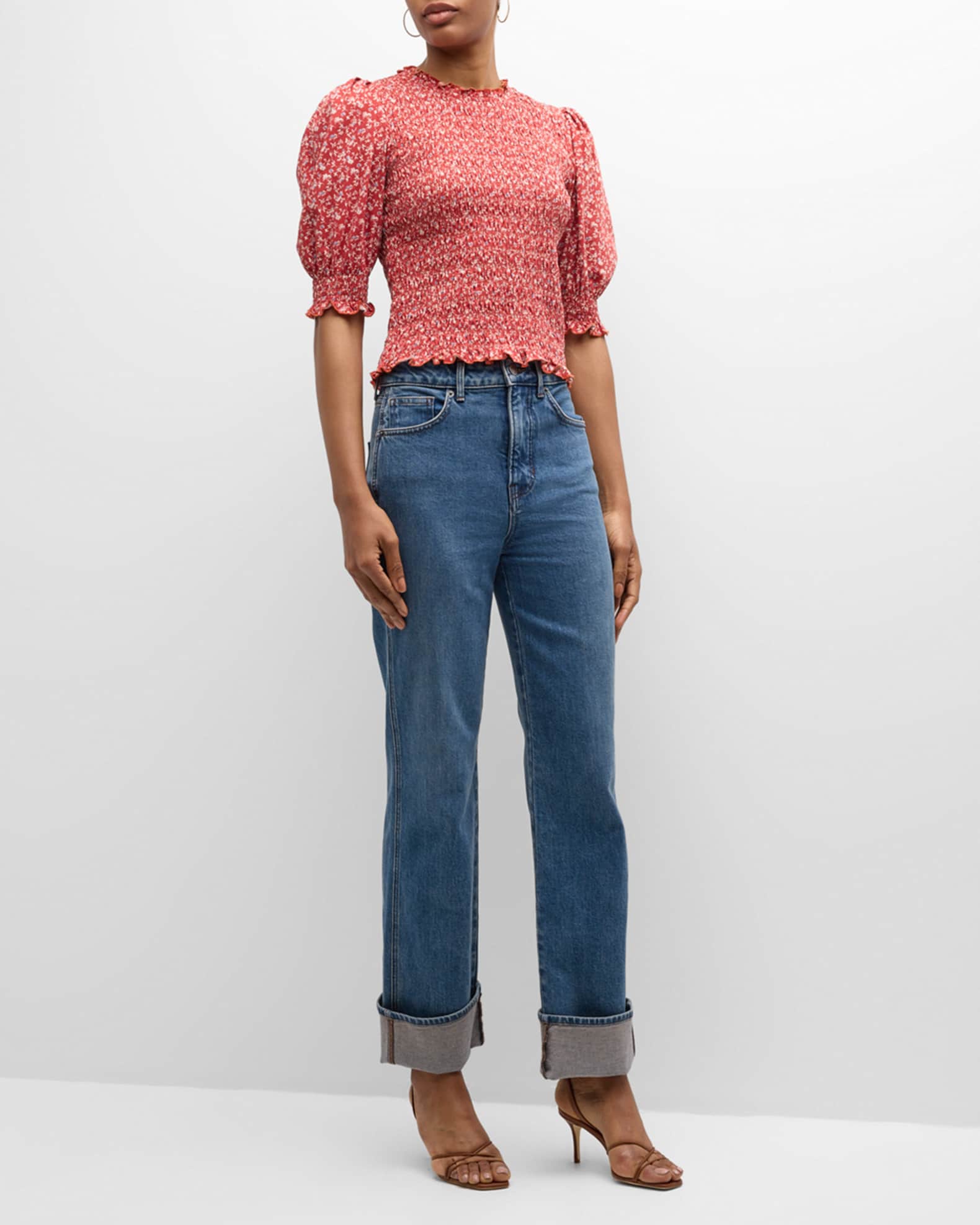 Veronica Beard Langston Smocked Top | Neiman Marcus