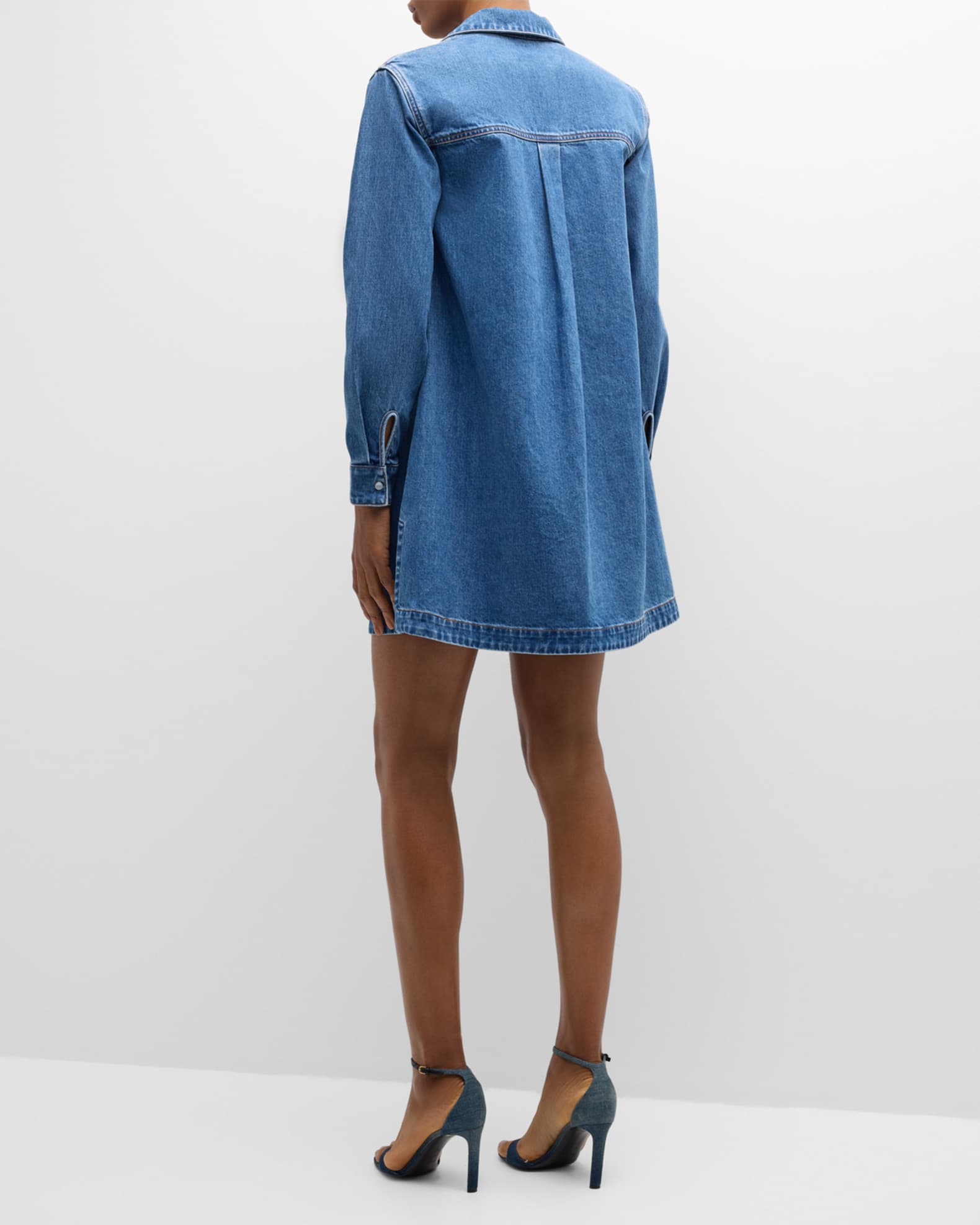 Veronica Beard Wasta Denim Tunic Dress | Neiman Marcus