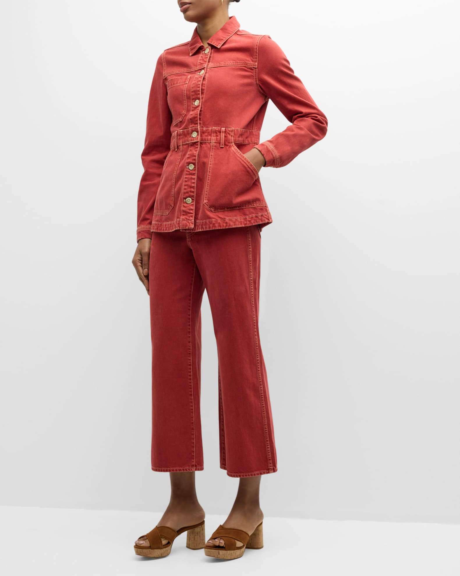 Veronica Beard Anzu Denim Utility Jacket | Neiman Marcus