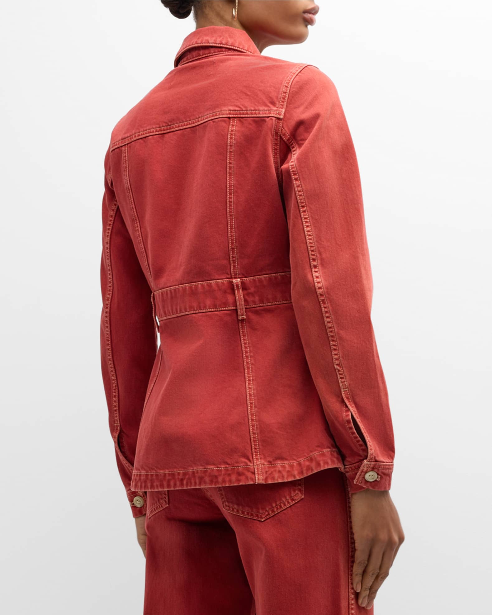 Veronica Beard Anzu Denim Utility Jacket | Neiman Marcus