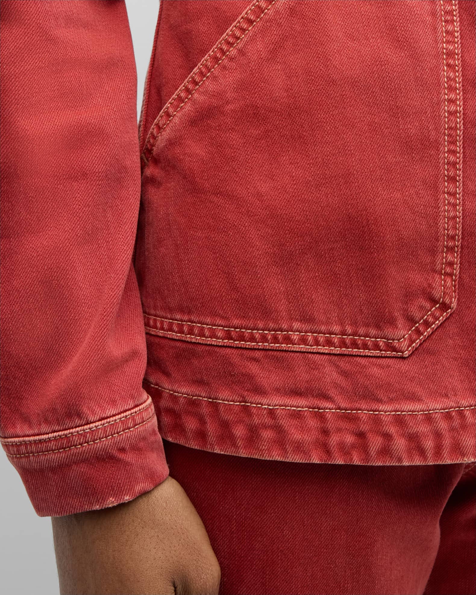 Veronica Beard Anzu Denim Utility Jacket | Neiman Marcus