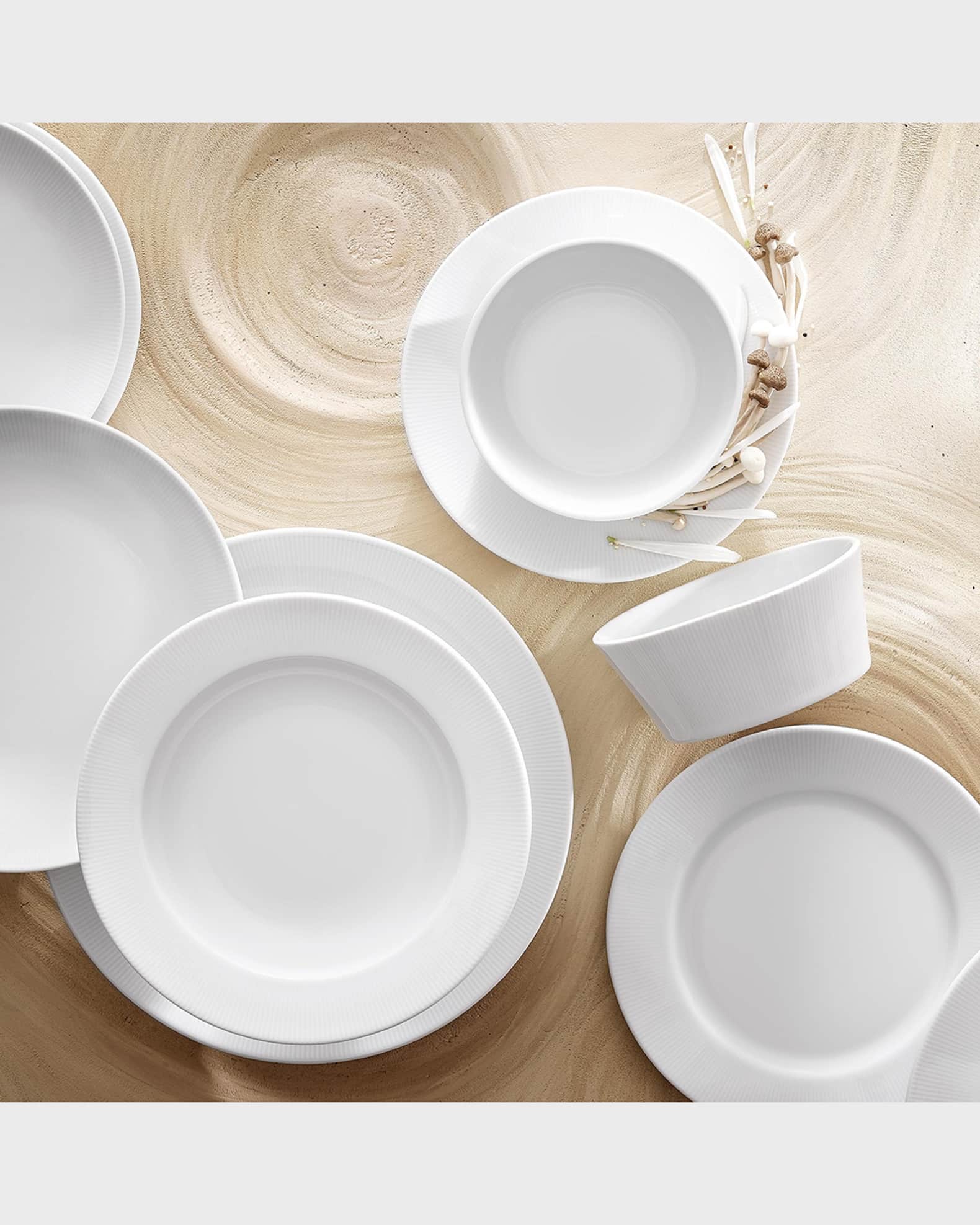 PILLIVUYT Eventail Set Of 4 Rimmed Pinstripe Soup Plates - 8.5 ...