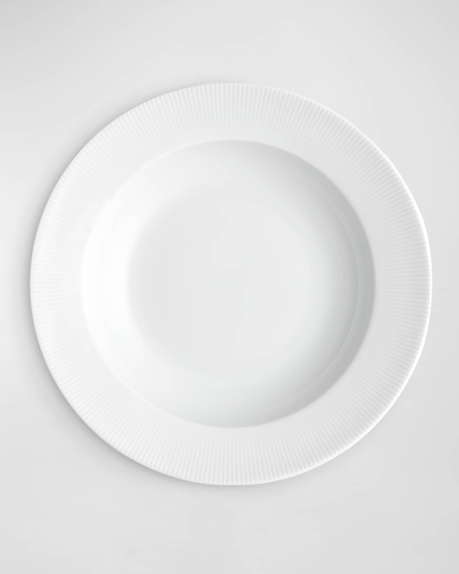 PILLIVUYT Eventail Set Of 4 Rimmed Pinstripe Soup Plates - 8.5 ...