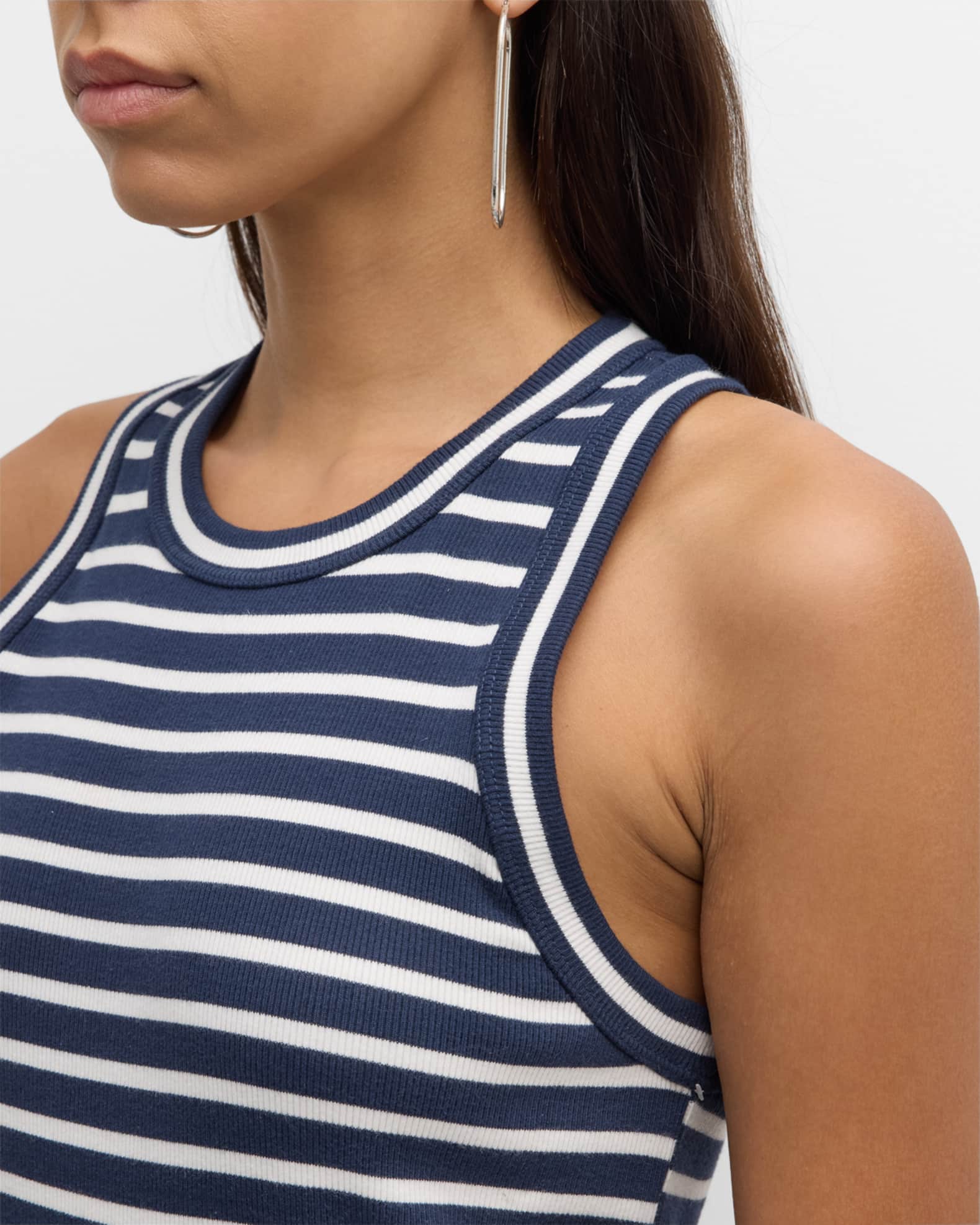 Veronica Beard Jordyn Stripe Tank Top | Neiman Marcus