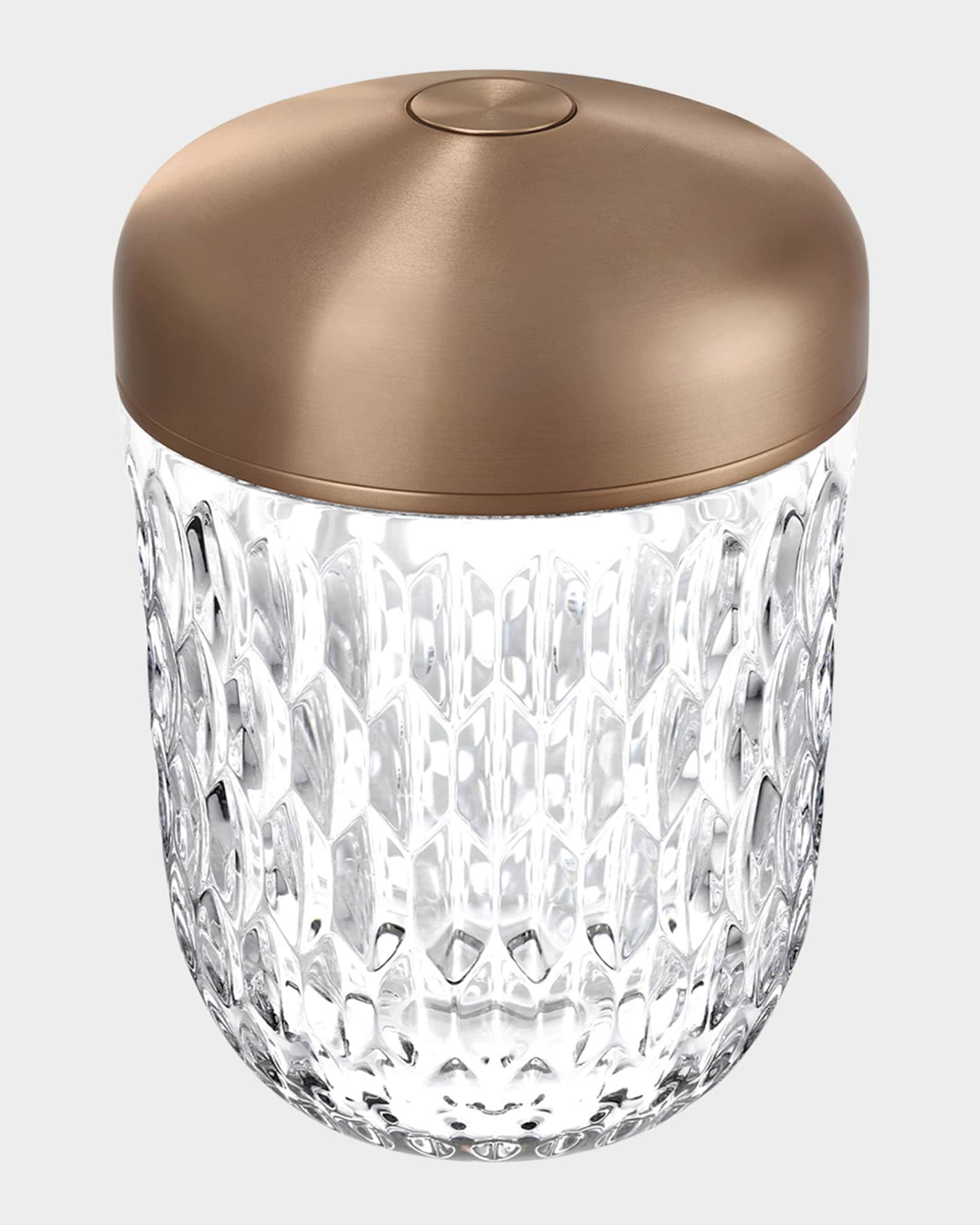 Saint Louis Crystal Folia Mini Portable Lamp, Bronze | Neiman Marcus