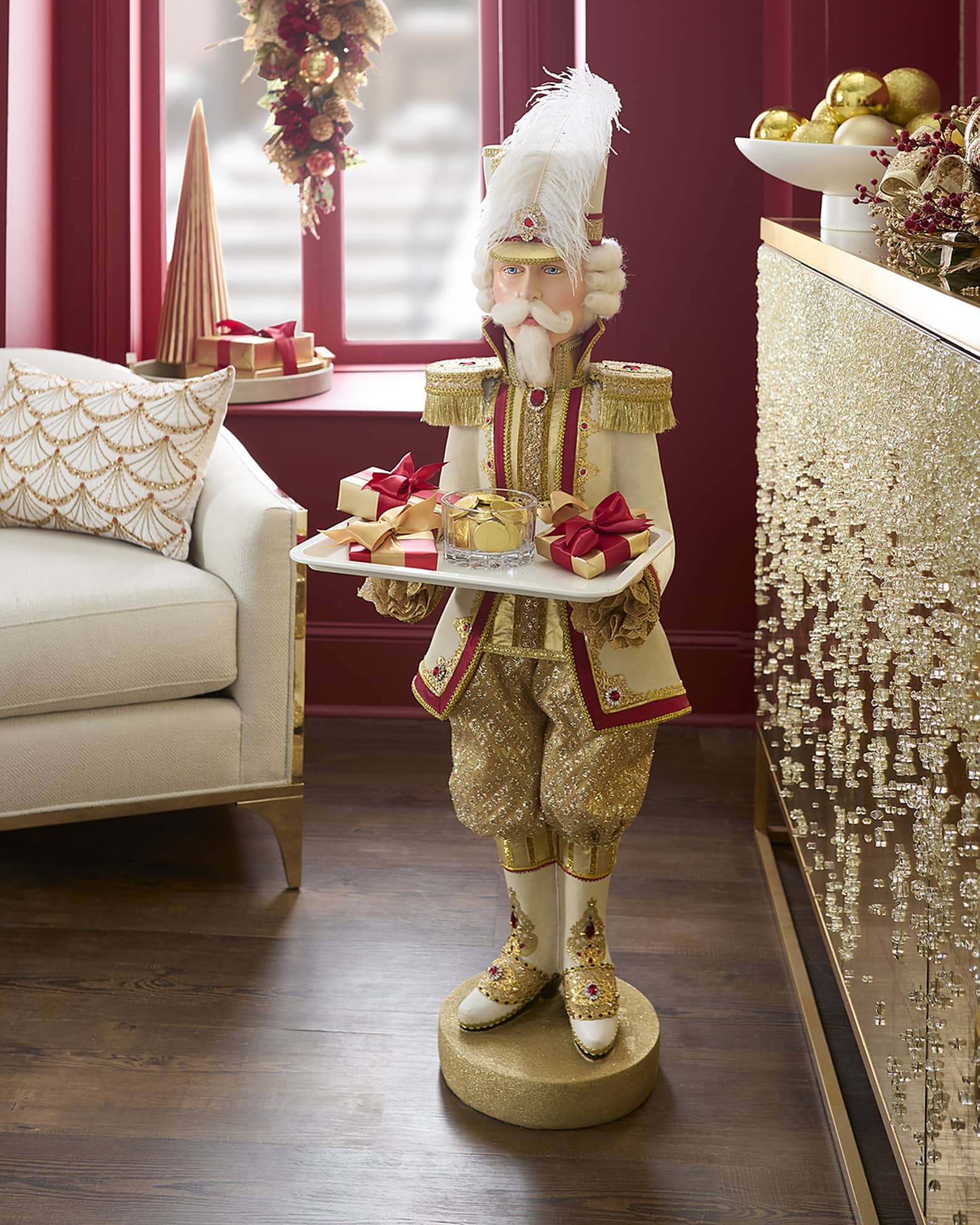 Katherine's Collection Gold Butler Christmas Nutcracker, 47.5" | Neiman ...