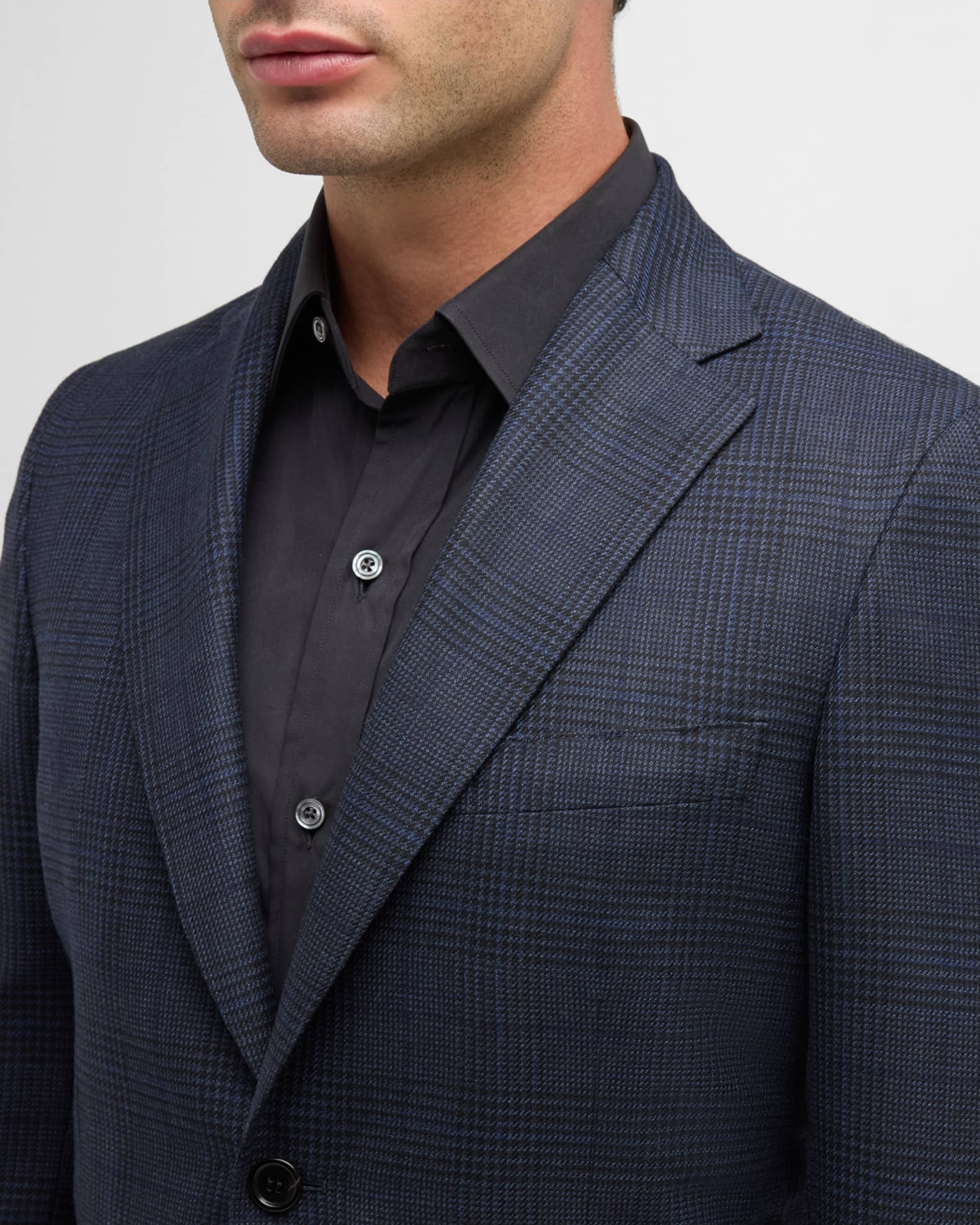 Brioni Men's Large Plaid Wool Sport Coat | Neiman Marcus