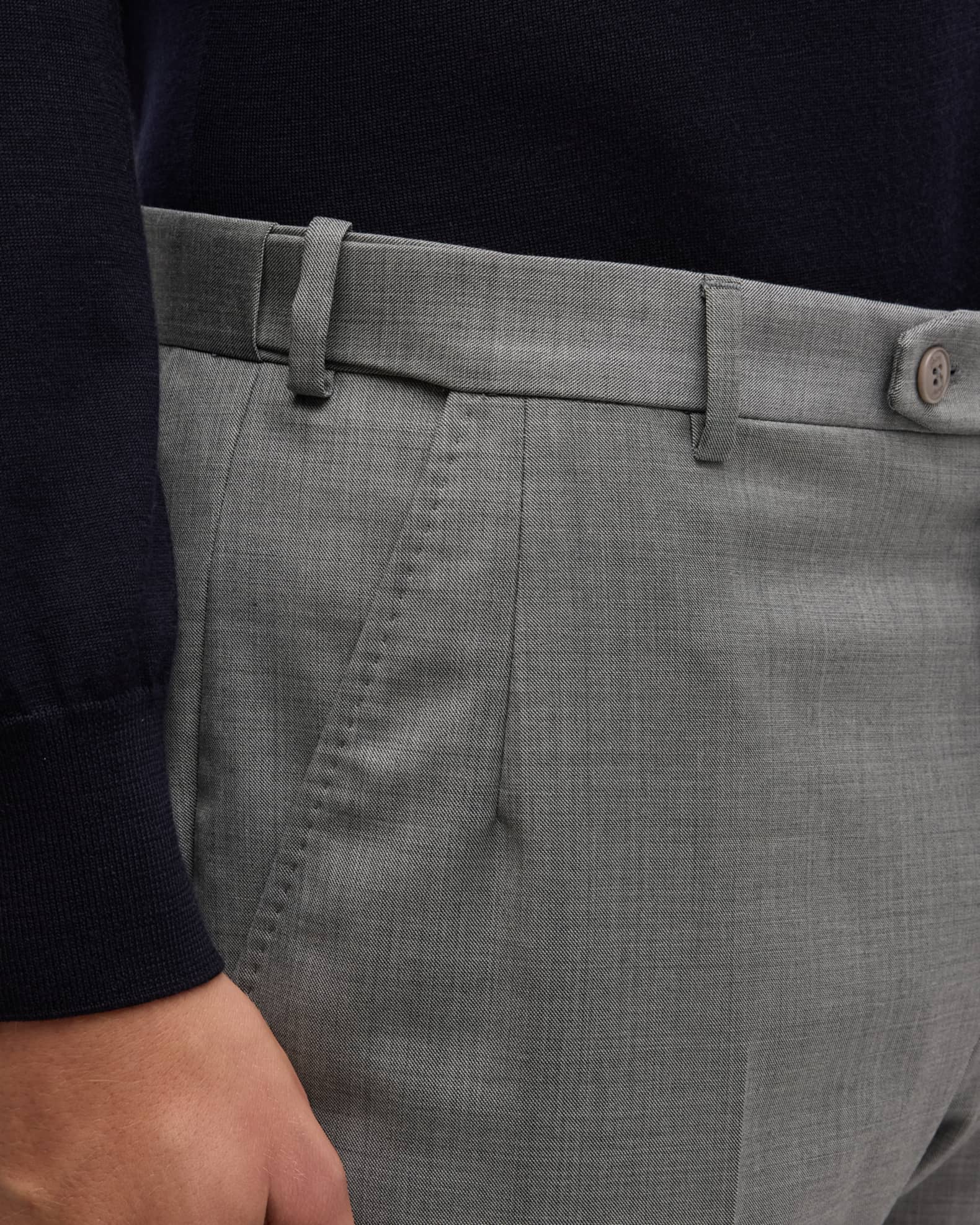 Brioni Men's Wool Sharkskin Pants | Neiman Marcus