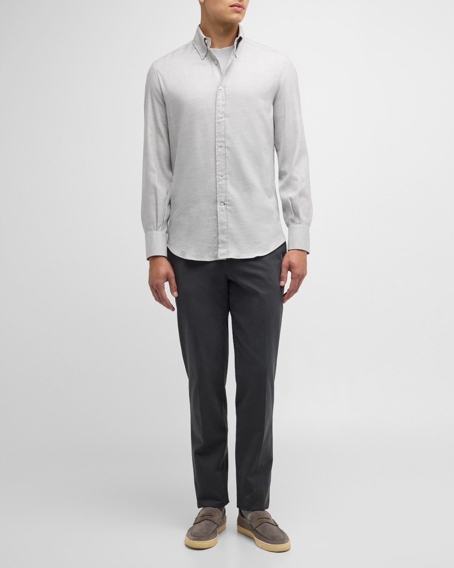 Brunello Cucinelli Men's Flannel Sport Shirt | Neiman Marcus