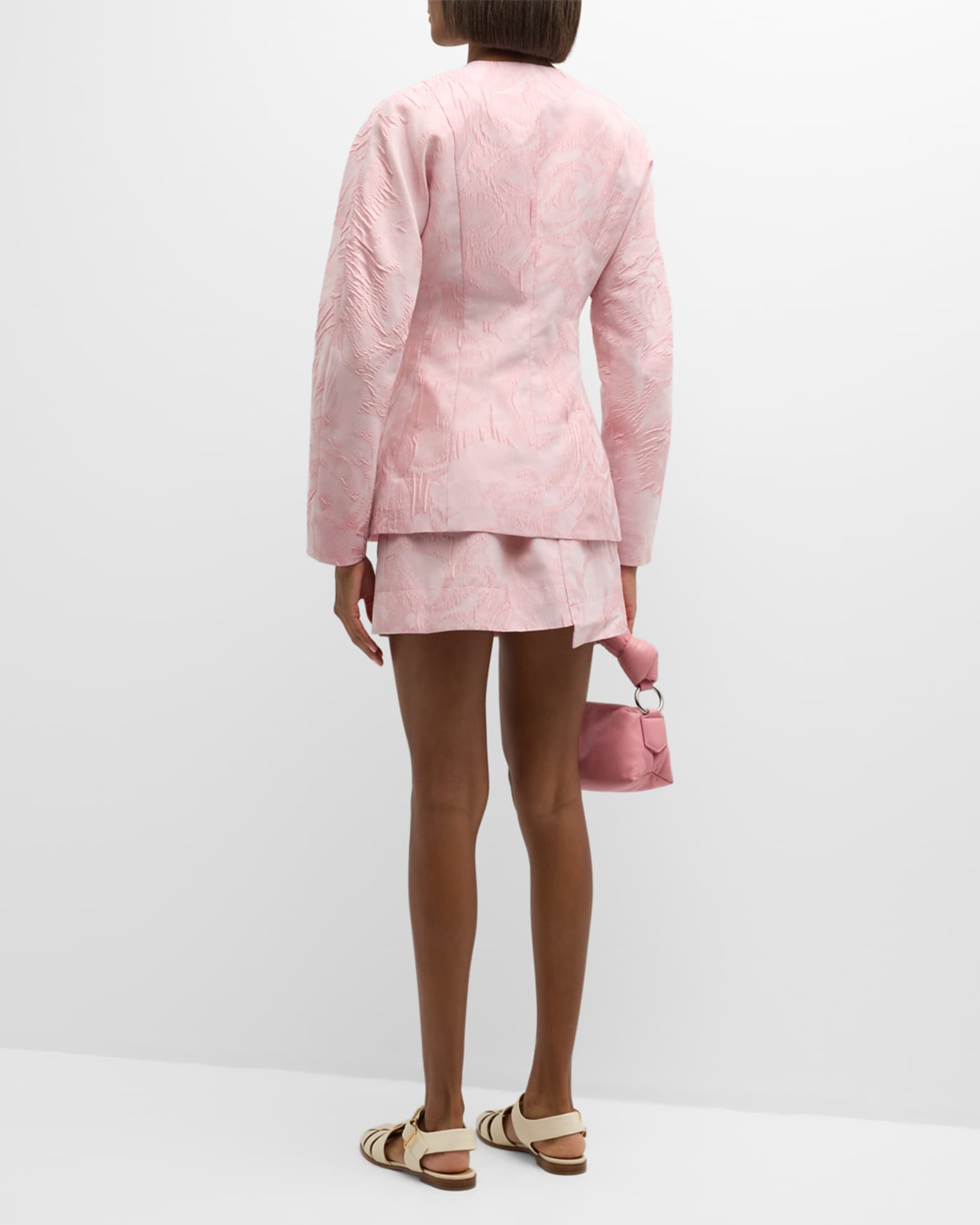 Ganni Textured Cloqué Mini Skirt | Neiman Marcus