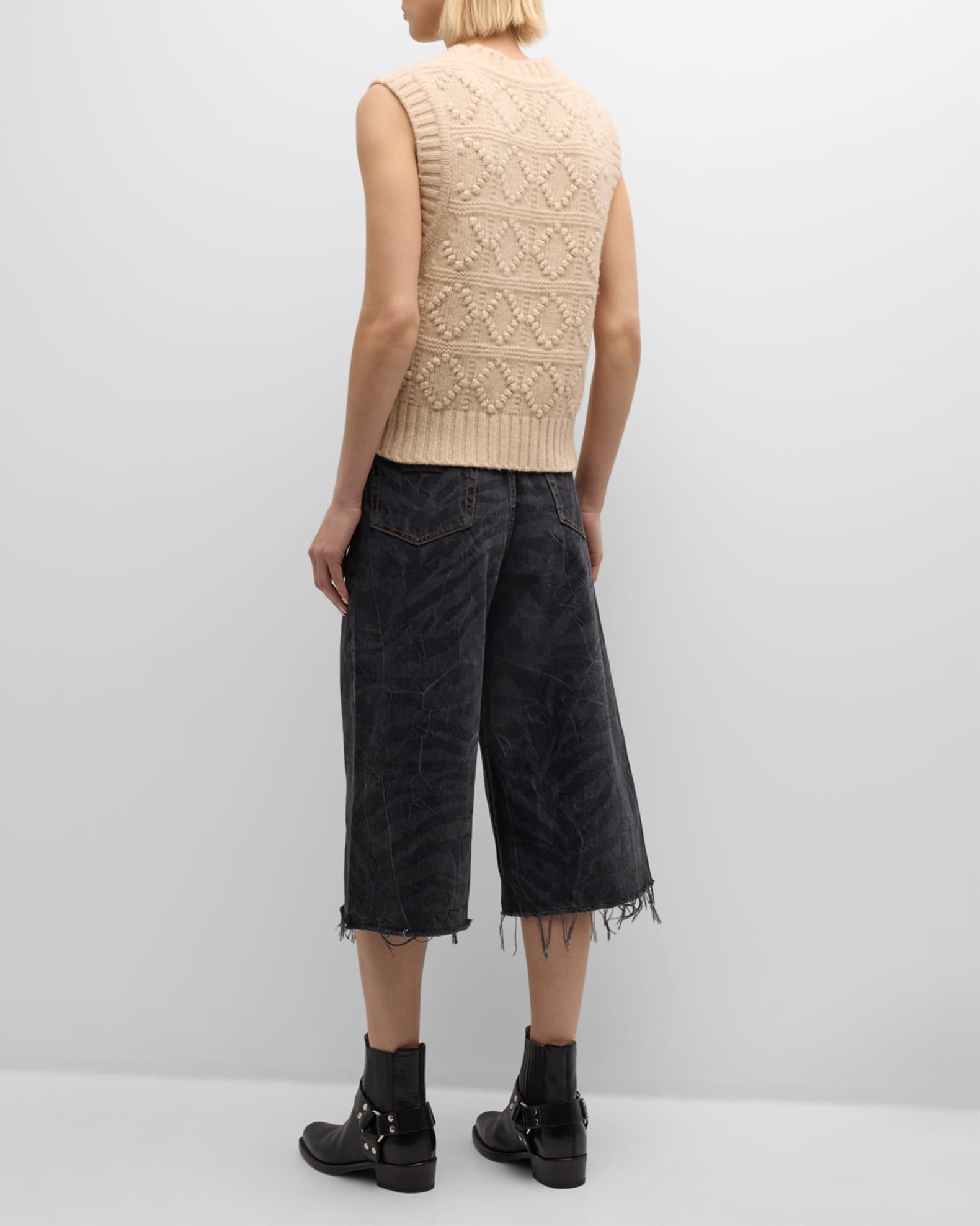 Ganni Wool Bubble Sweater Vest | Neiman Marcus