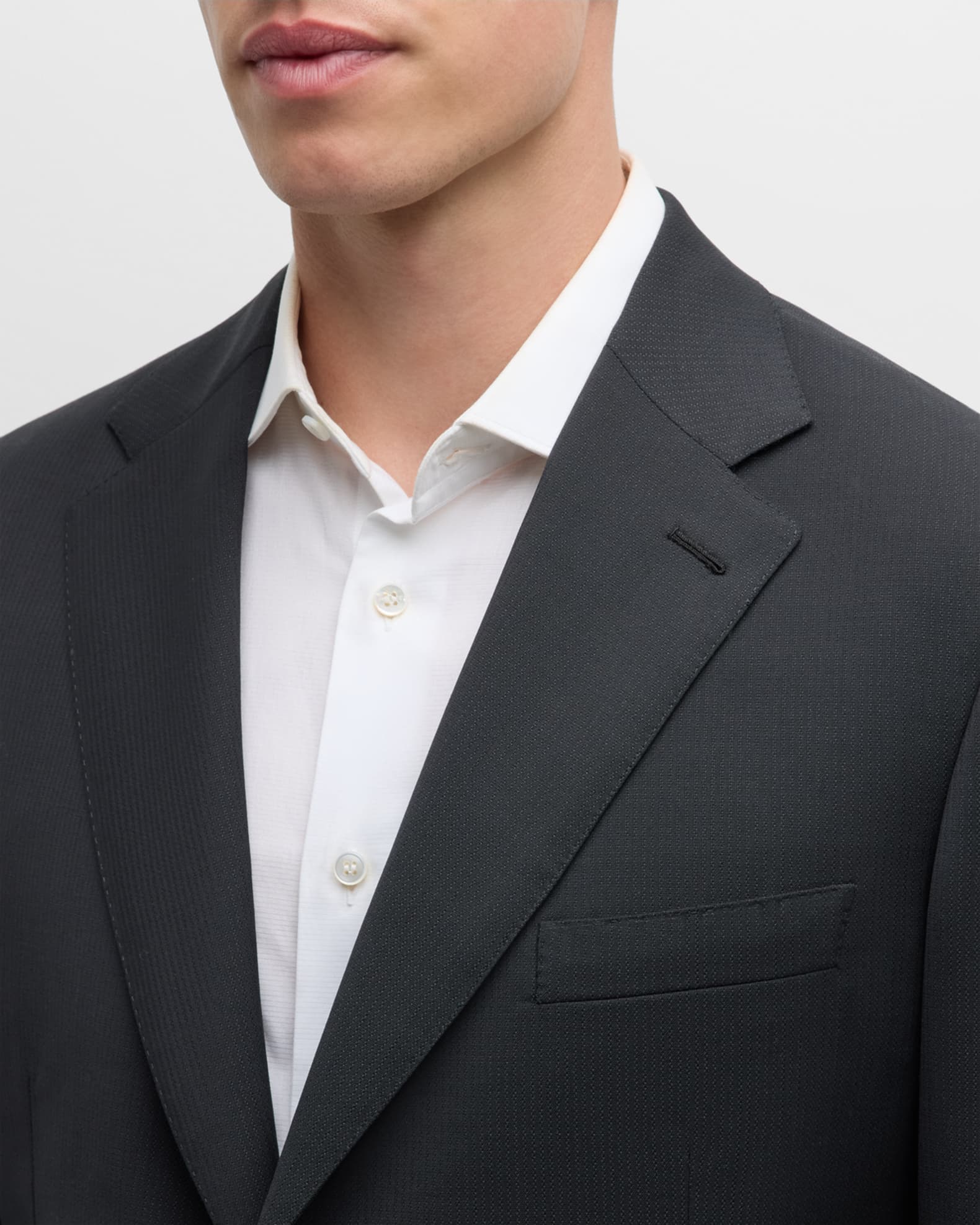 Brioni Men's Tonal Stripe Stretch Wool Suit | Neiman Marcus