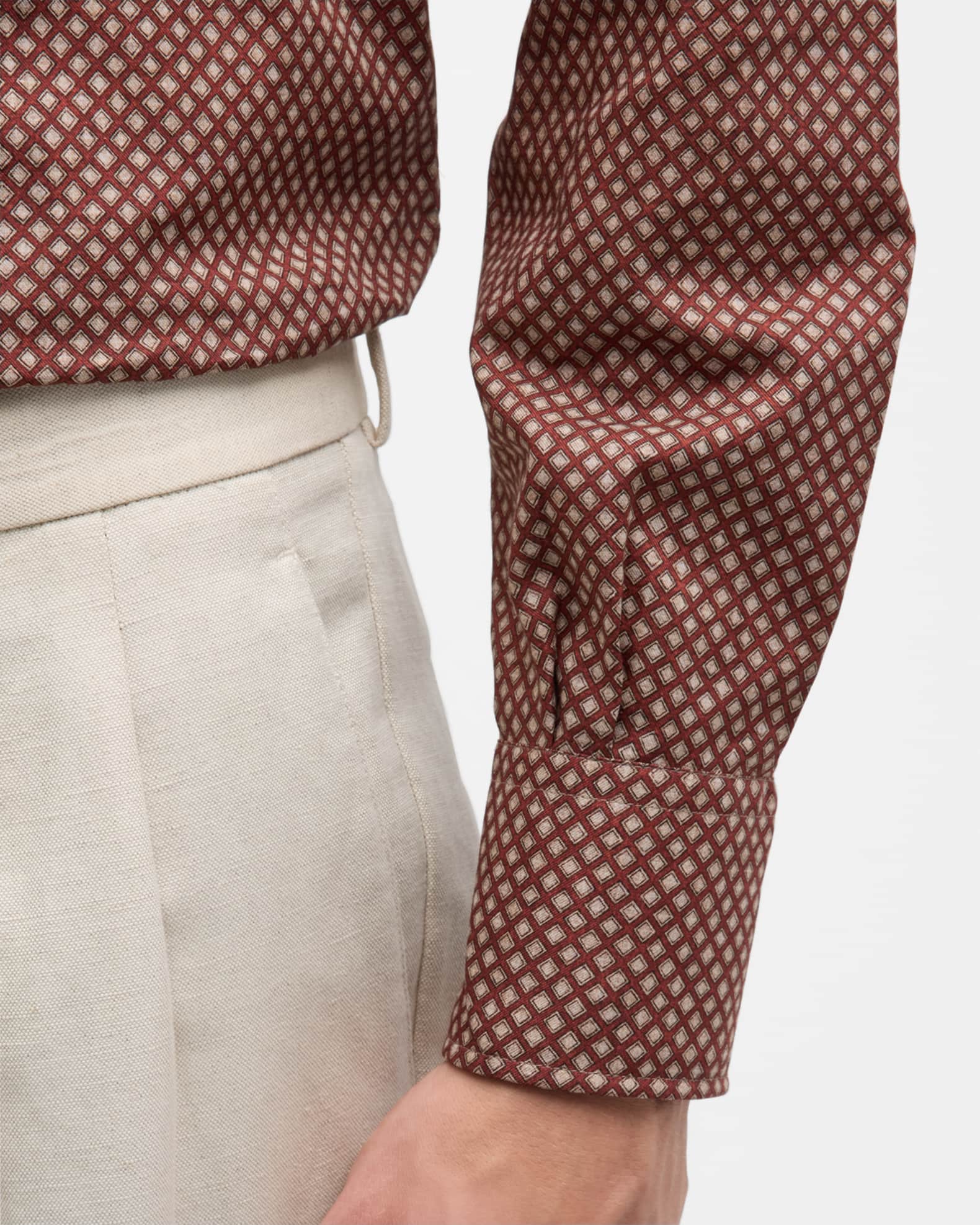 Brunello Cucinelli Men's Cotton Micro-Diamond Sport Shirt | Neiman Marcus