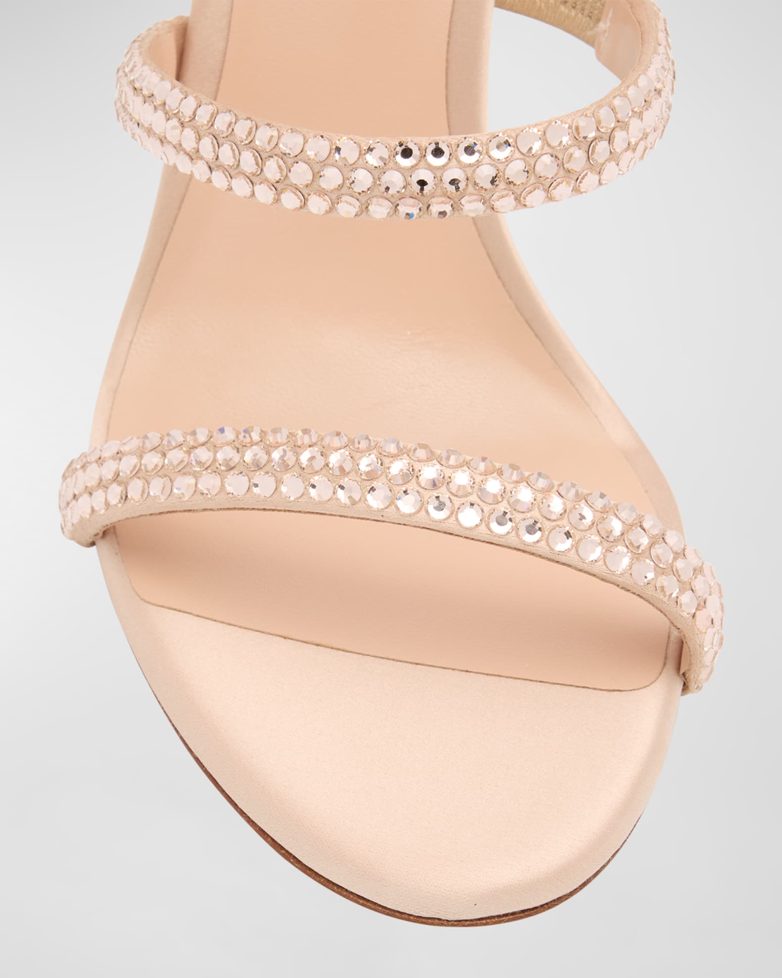 Rene Caovilla Cleo Satin Strass Snake-Wrap Sandals | Neiman Marcus