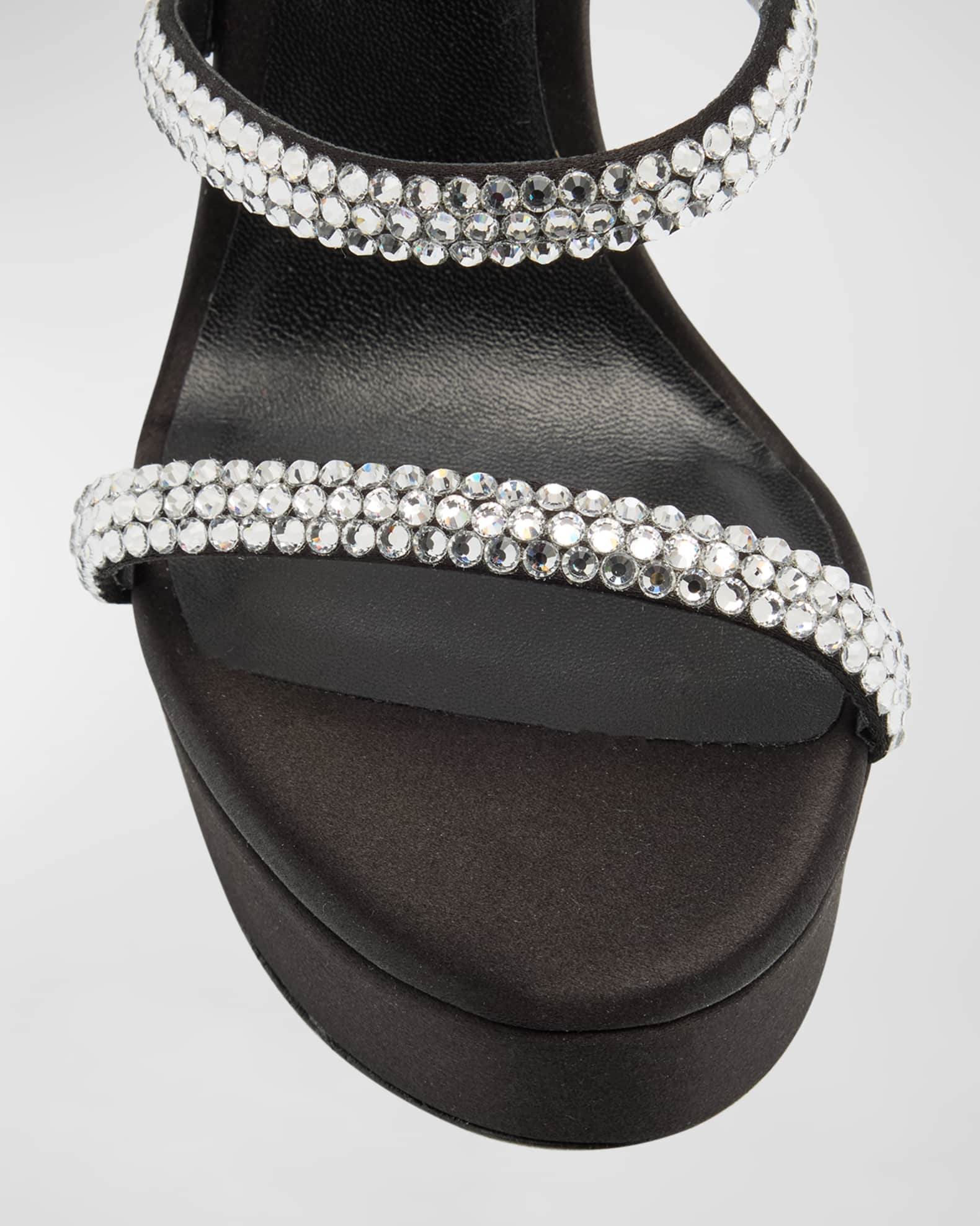 Rene Caovilla Cleo Strass Snake-Wrap Platform Sandals | Neiman Marcus