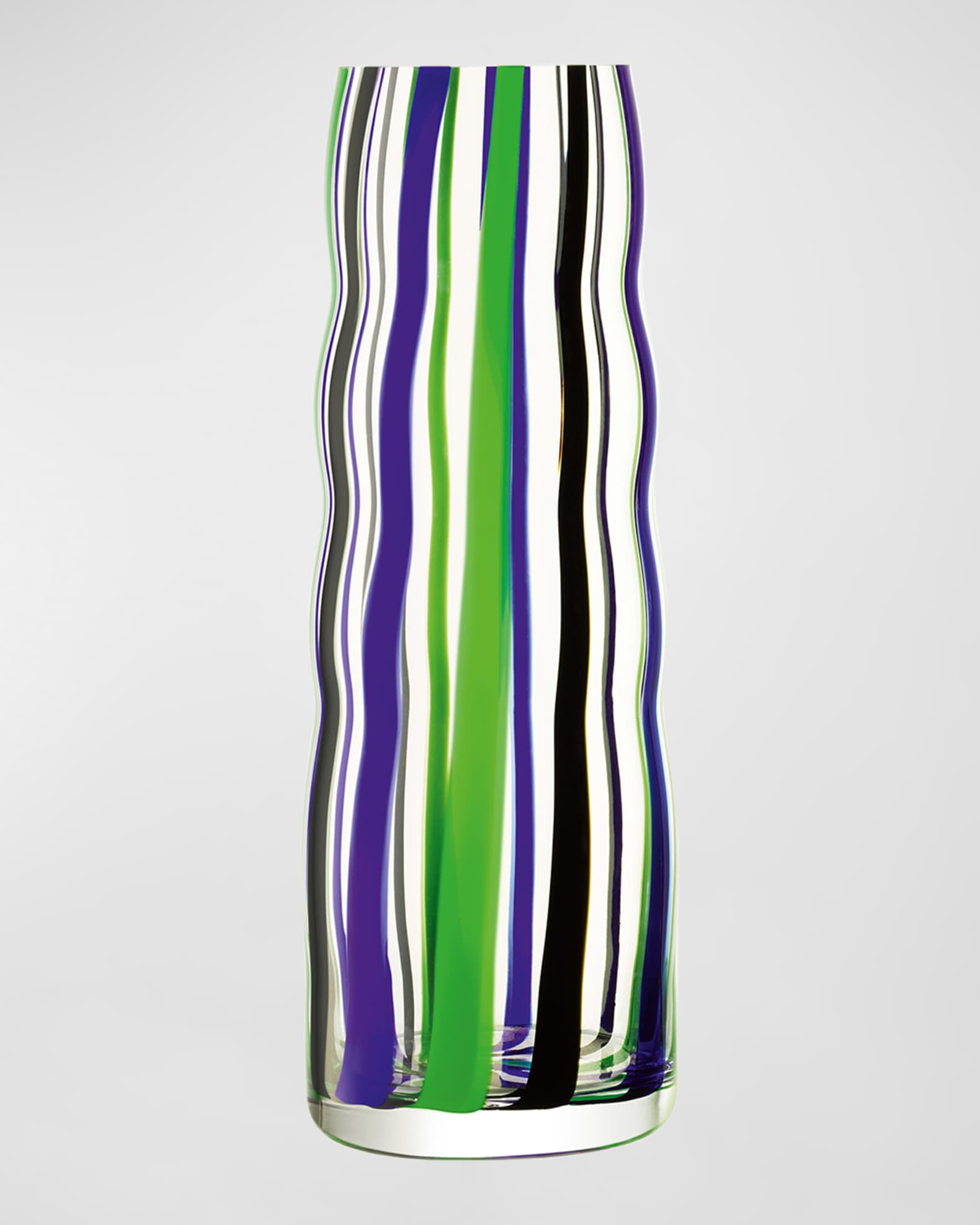 LSA Folk 16.5" Vase, Black/Blue/Green | Neiman Marcus