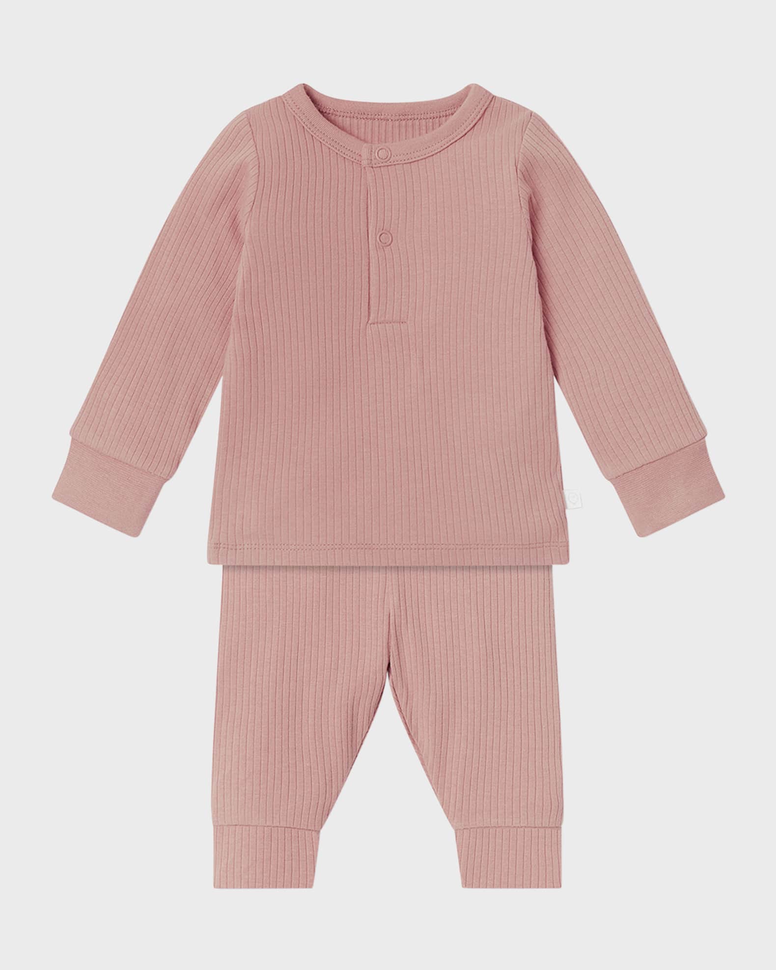 MORI Kid's Two-Piece Ribbed Pajama Set, Size Newborn-24M | Neiman Marcus