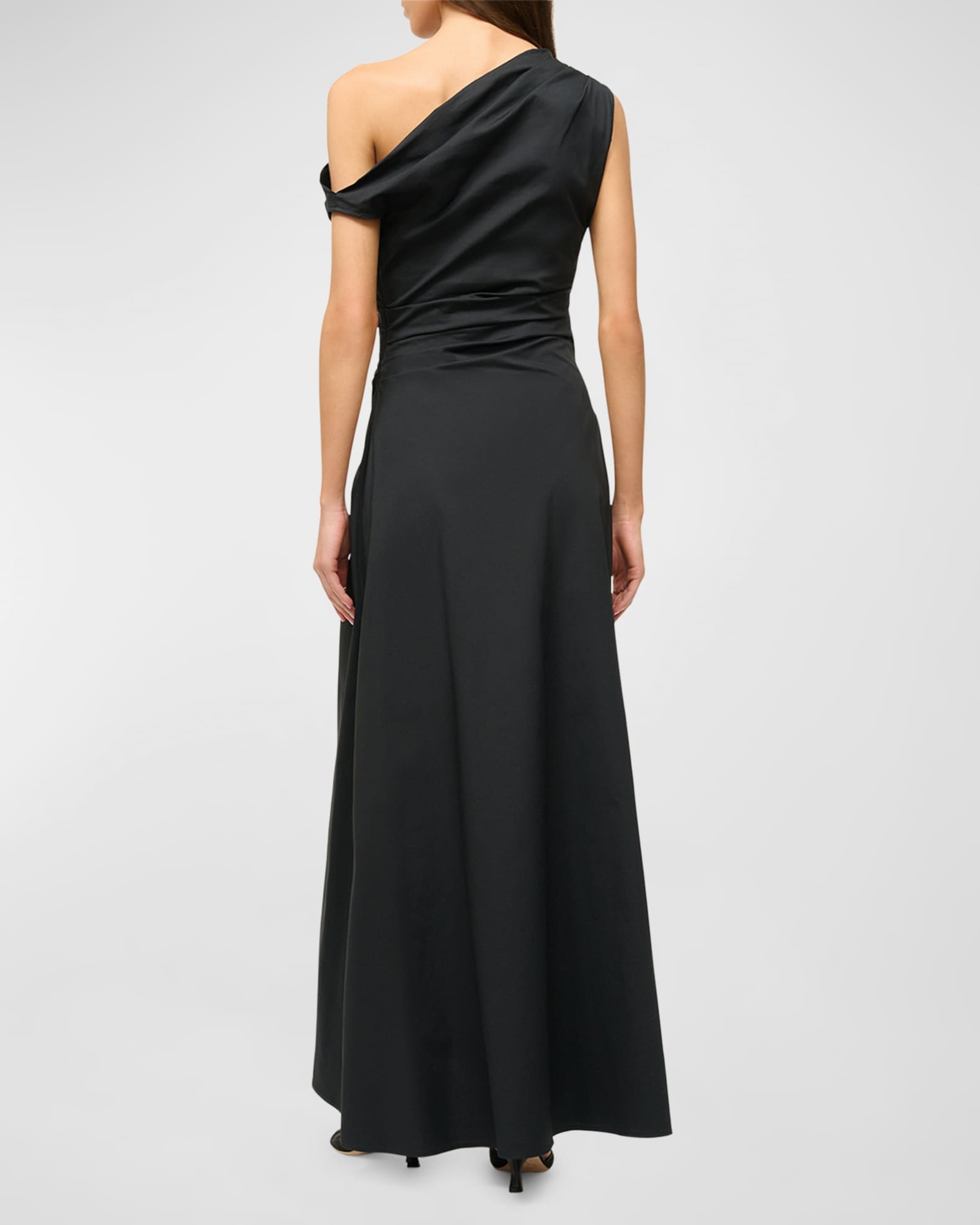 STAUD Phare Draped One-Shoulder Maxi Dress | Neiman Marcus