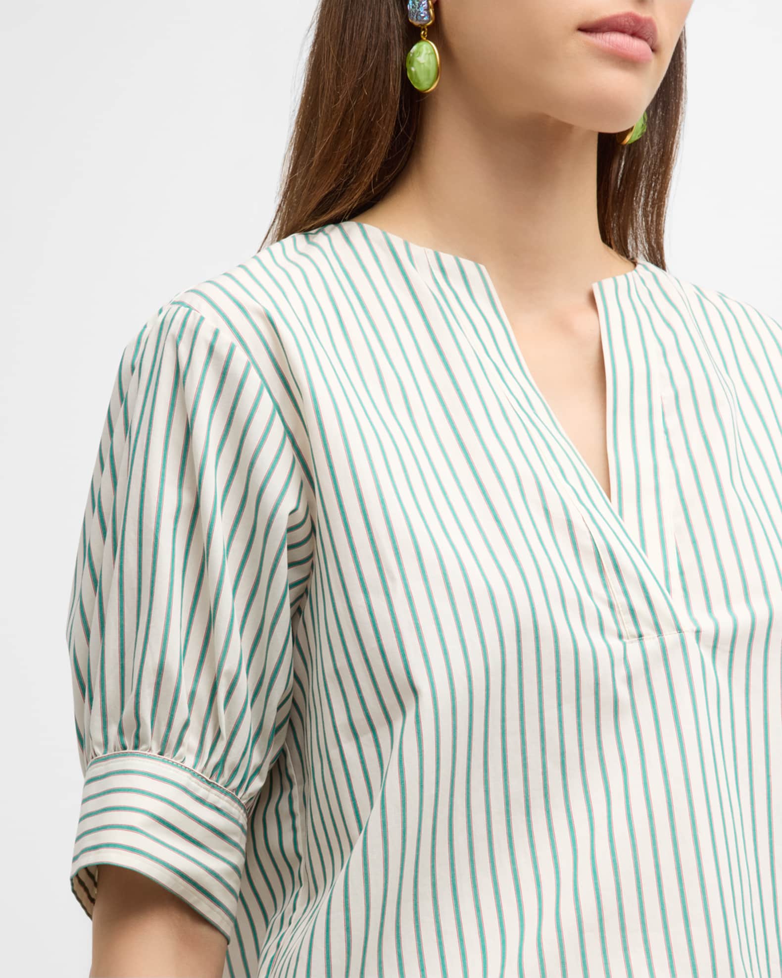 FRAME V-Neck Popover Top | Neiman Marcus