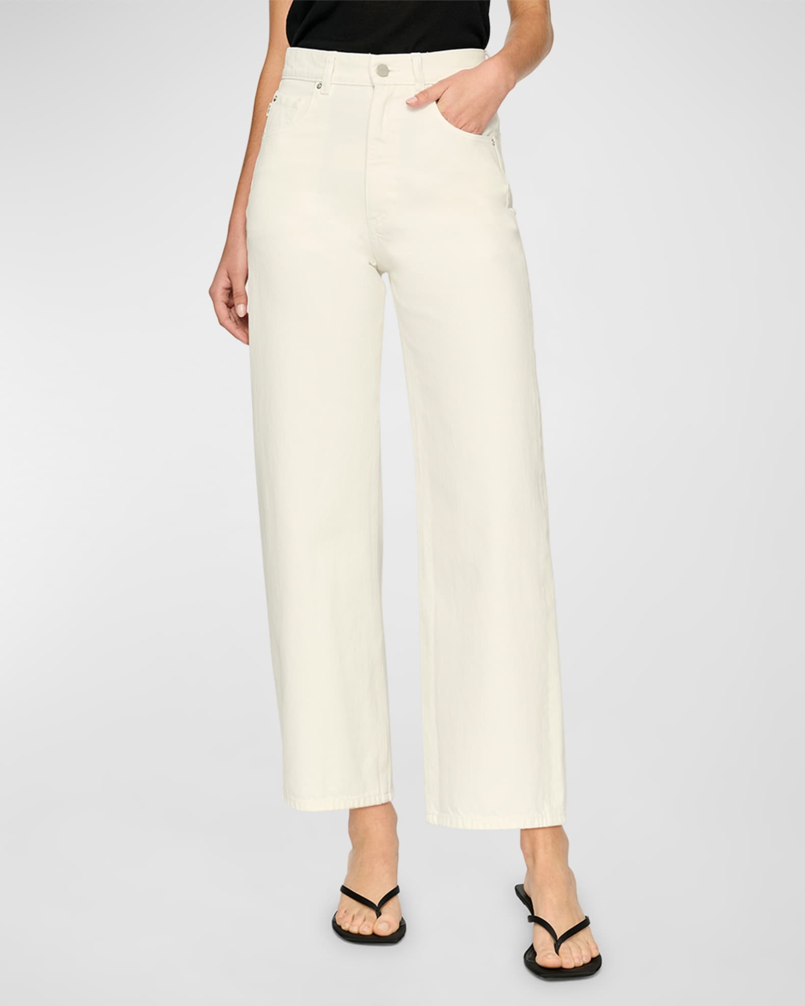 DL1961 Taylor Barrel-Leg Ultra High Rise Jeans | Neiman Marcus