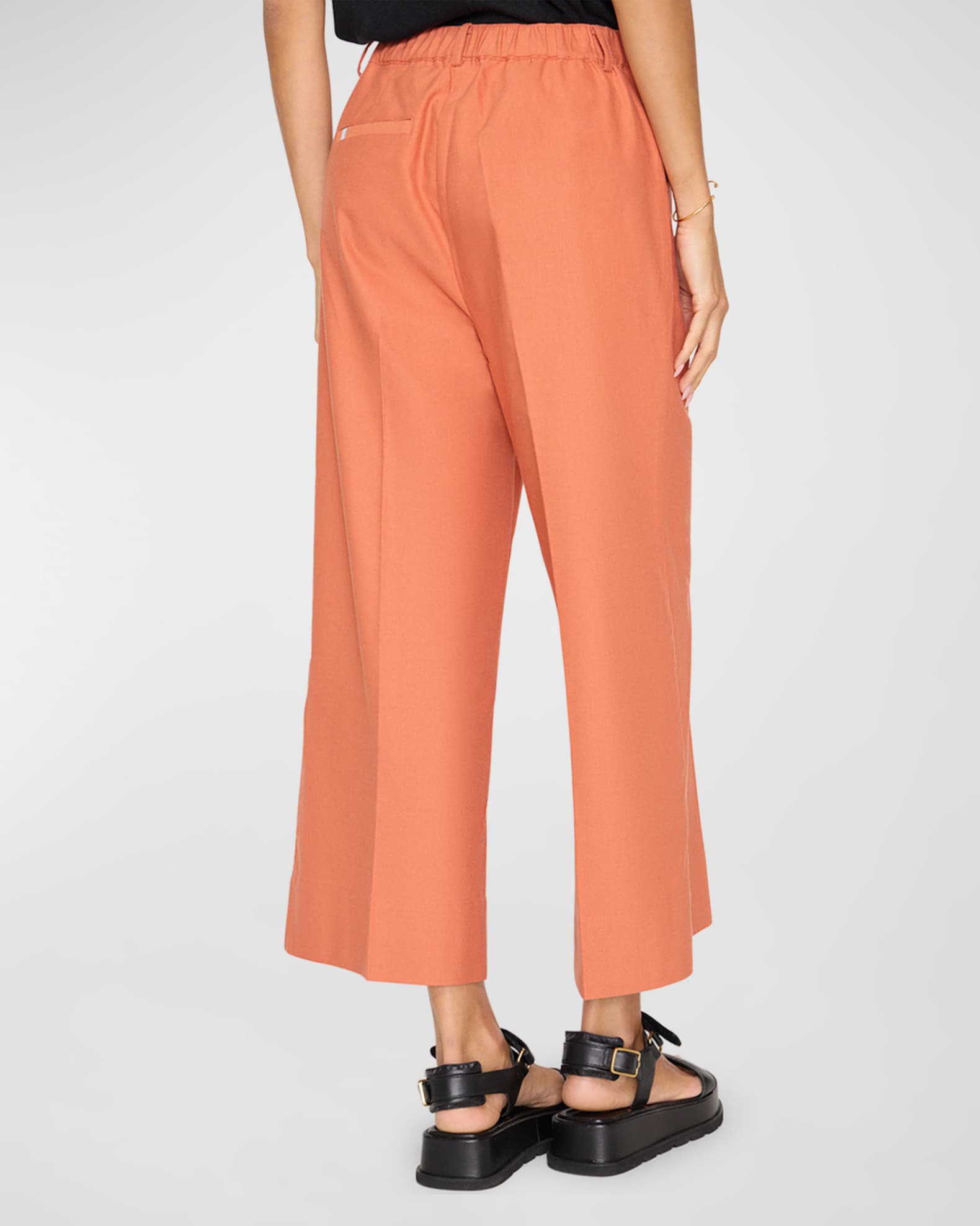 Brochu Walker Lena High-Rise Cropped Wide-Leg Pants | Neiman Marcus