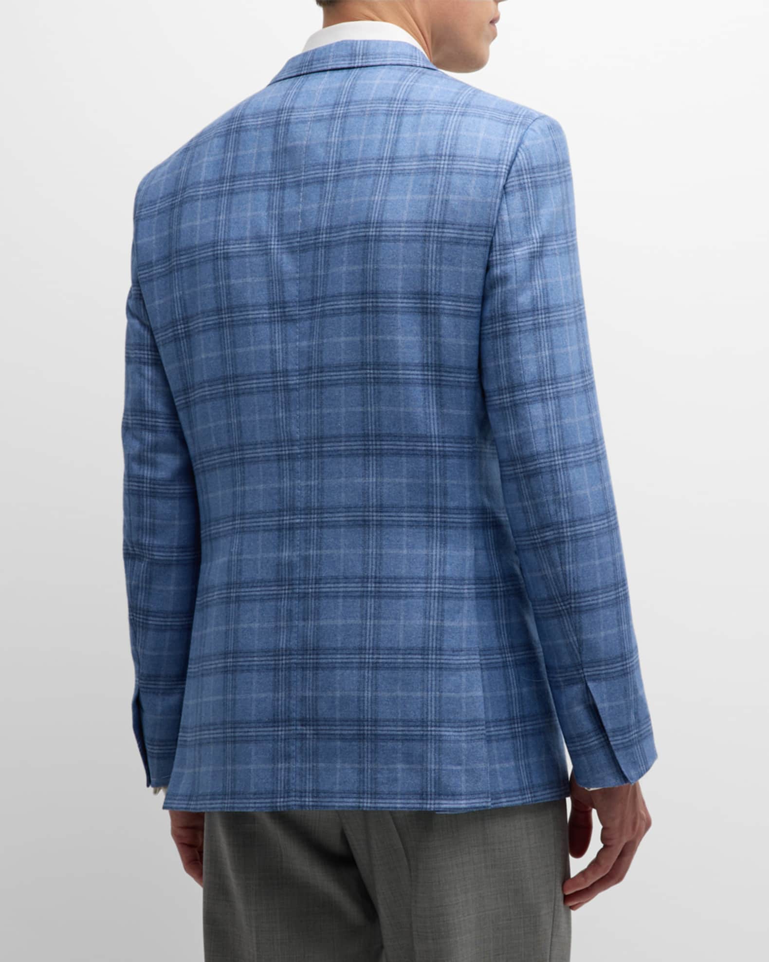 Brioni Men's Silk-Cashmere Plaid Sport Coat | Neiman Marcus
