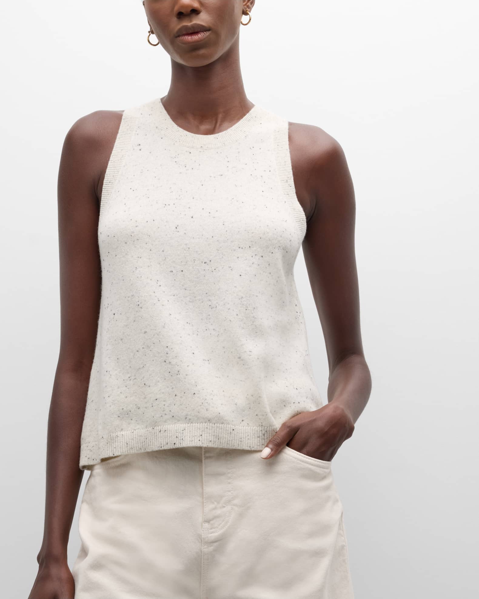 Vanessa Bruno Desiree Speckled Wool Tank | Neiman Marcus