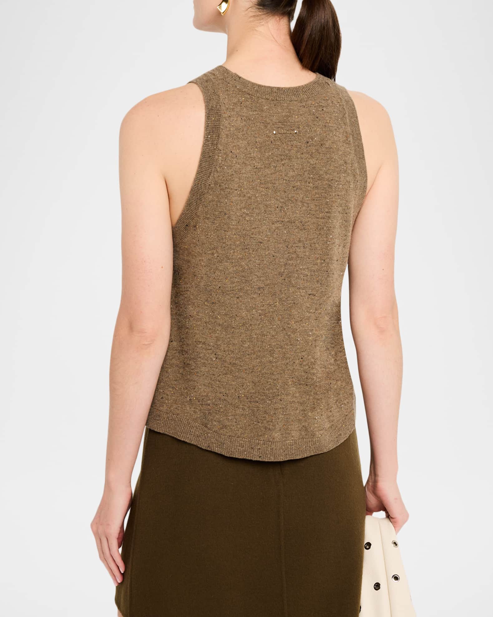 Vanessa Bruno Desiree Speckled Wool Tank | Neiman Marcus