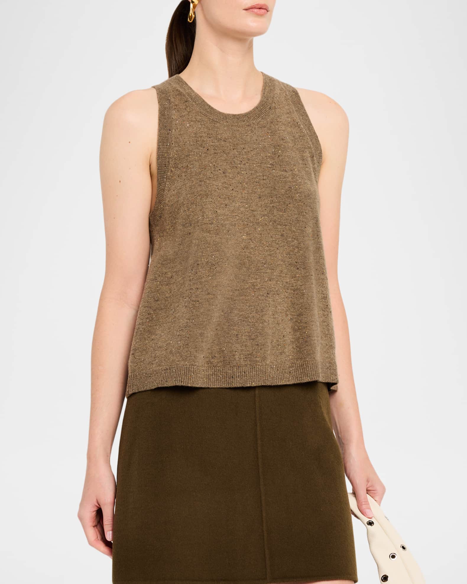 Vanessa Bruno Desiree Speckled Wool Tank | Neiman Marcus